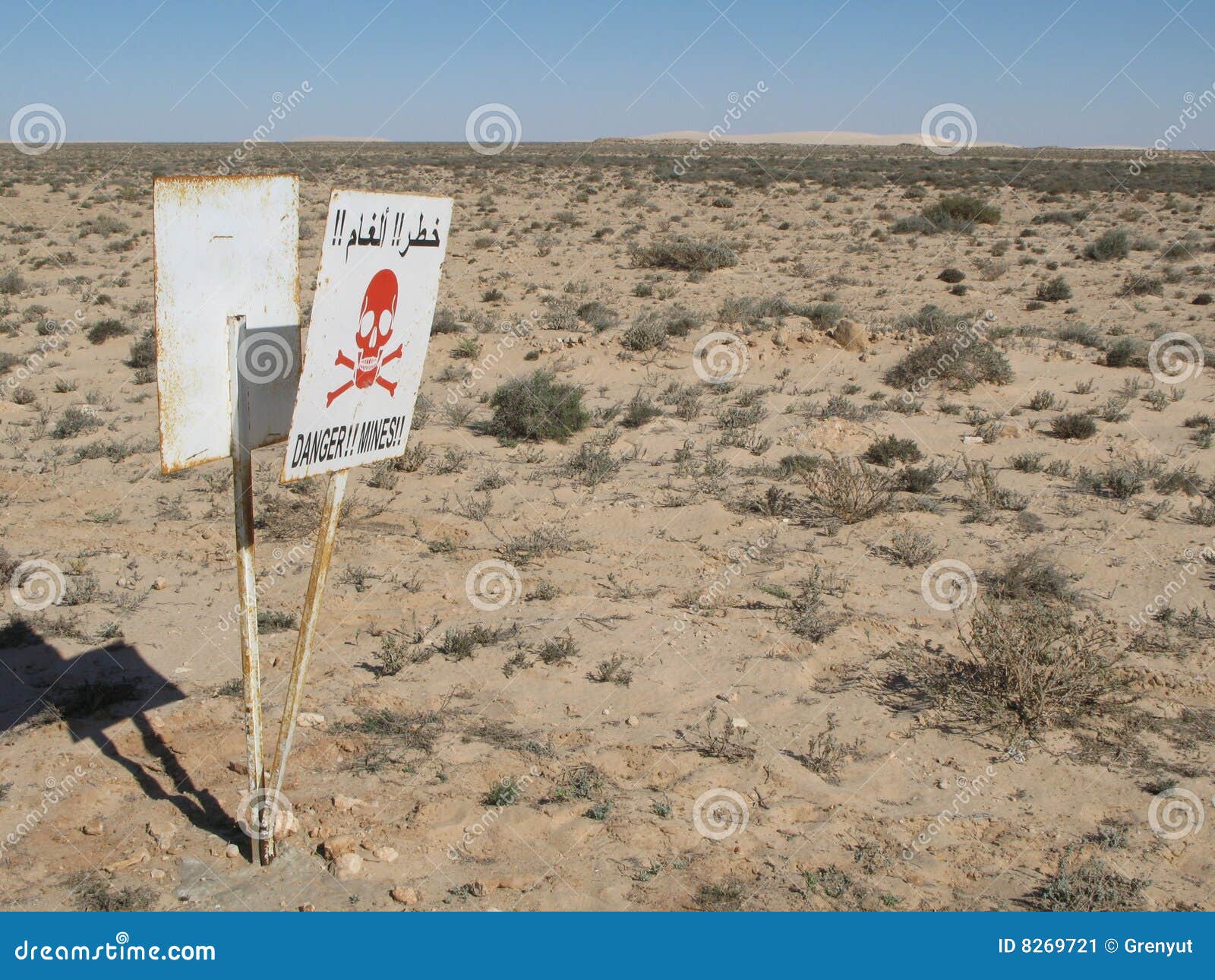 Danger Mines!!! stock image. Image of hazardous, caution - 8269721