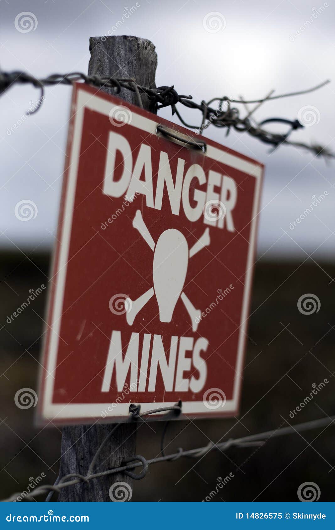Danger mines sign stock image. Image of outside, notice - 14826575