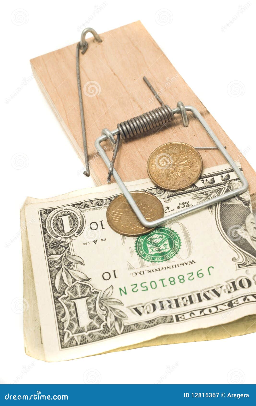 Danger - Money in the Mousetrap Stock Image - Image of greed, debt ...
