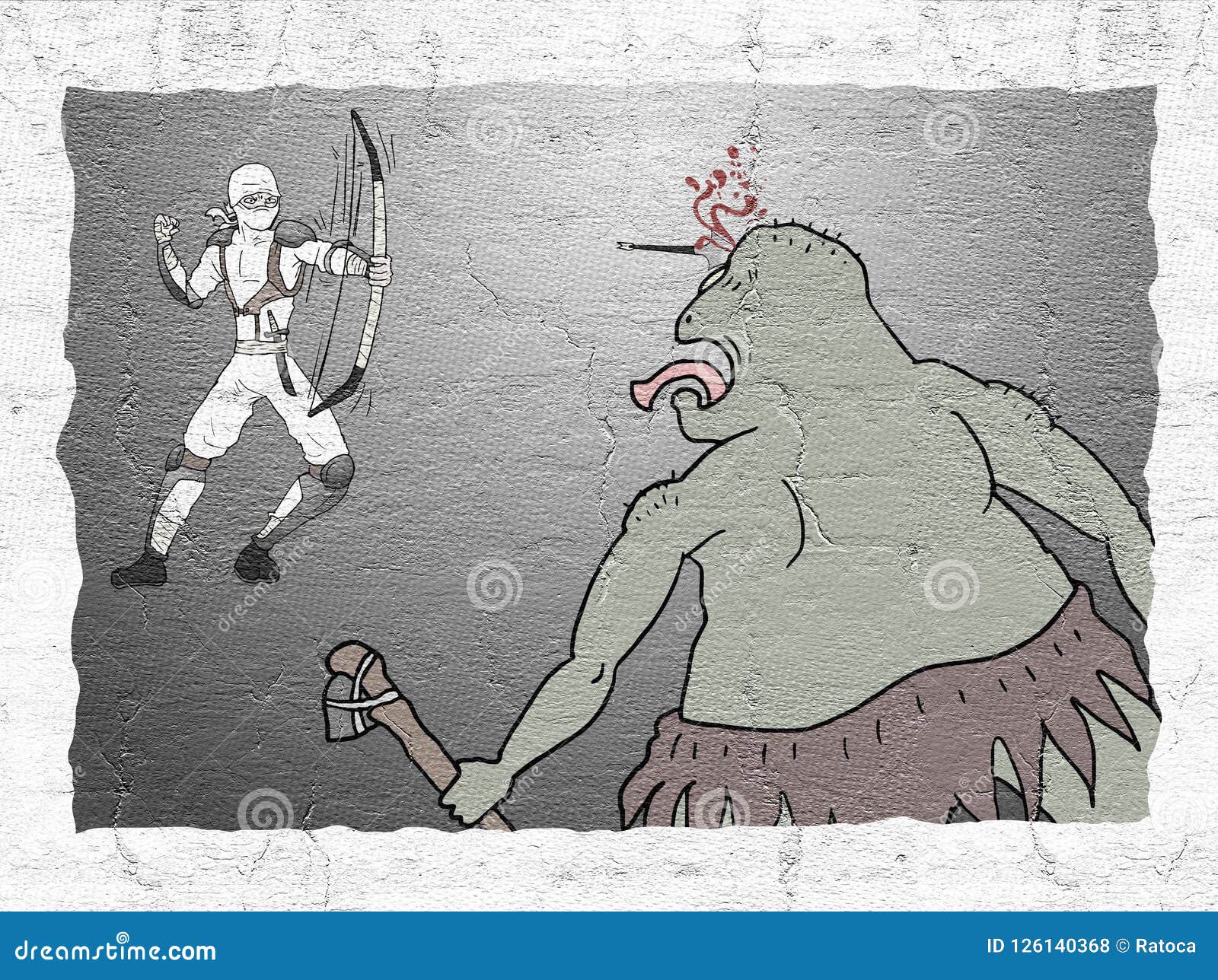 Danger monster attack stock illustration. Illustration of danger ...