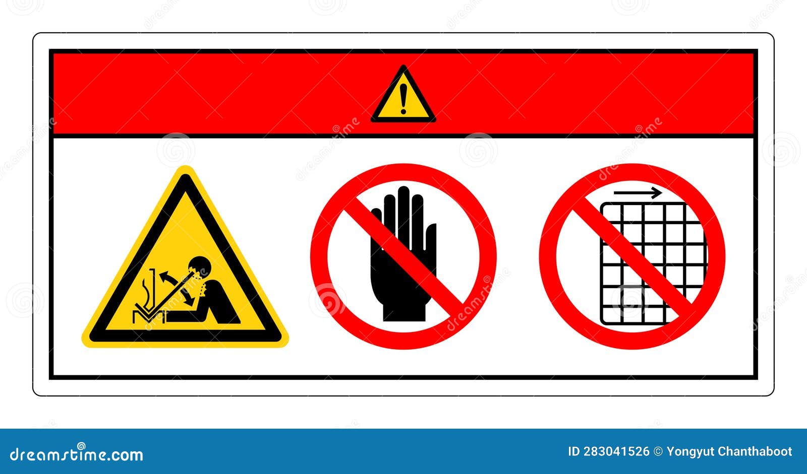 Danger Movement of Workpiece in Press Do Not Touch and Do Not Remove ...