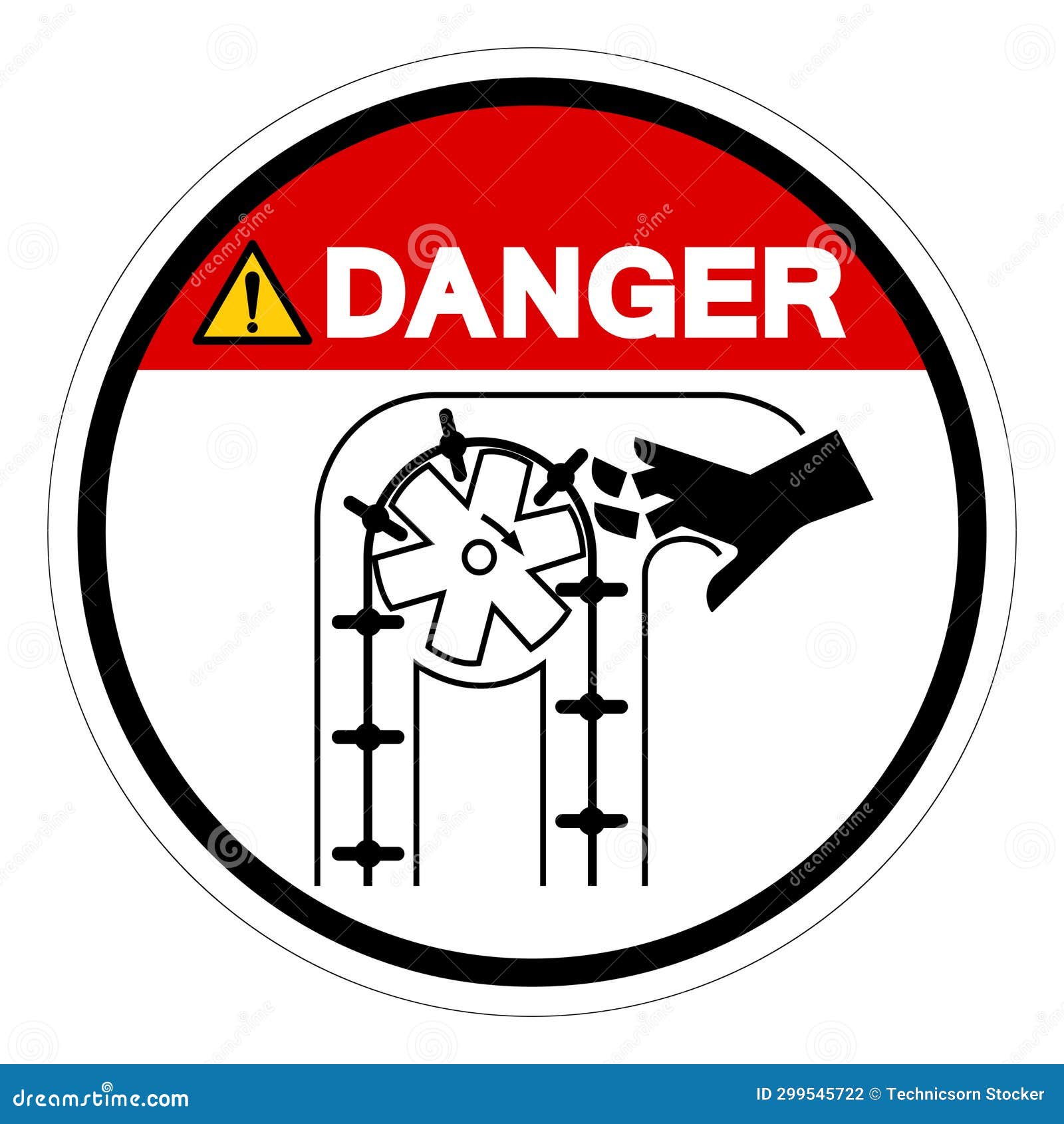 Danger Moving Parts Can Crush and Cut Symbol Sign, Vector Illustration ...
