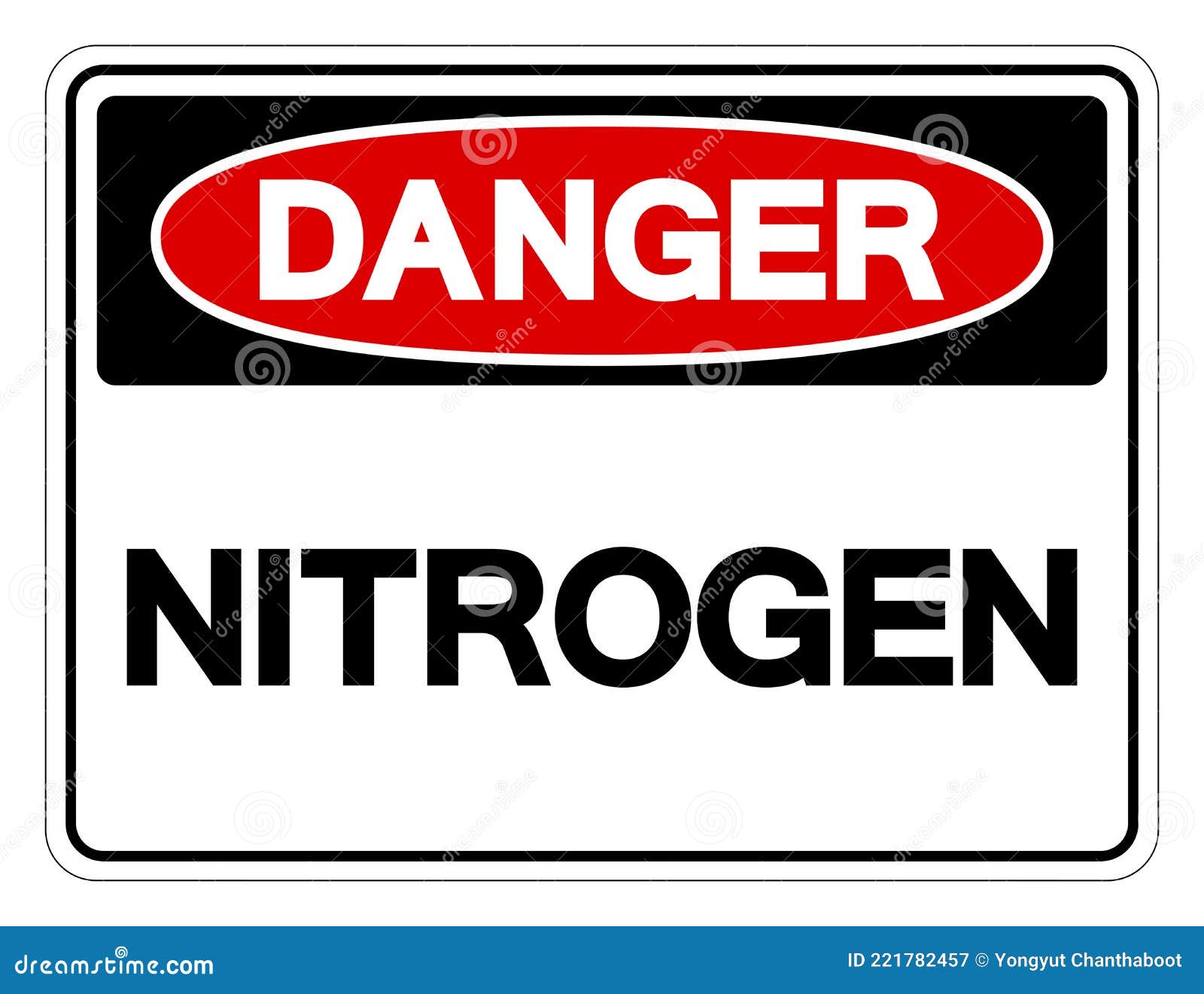 Danger Nitrogen Symbol Sign,Vector Illustration, Isolate On White ...