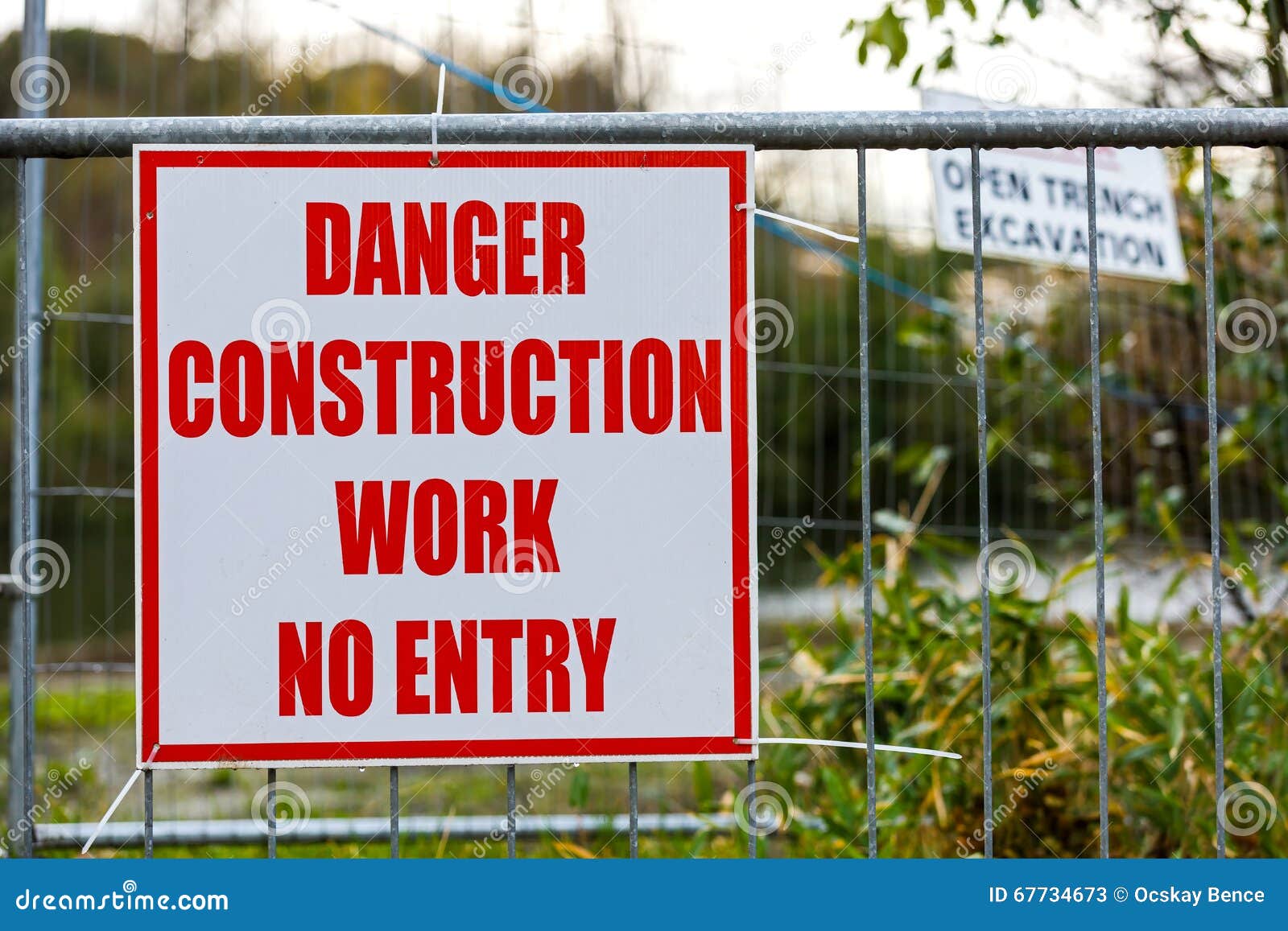 Danger No Entry Construction Site Sign Stock Photo | CartoonDealer.com ...