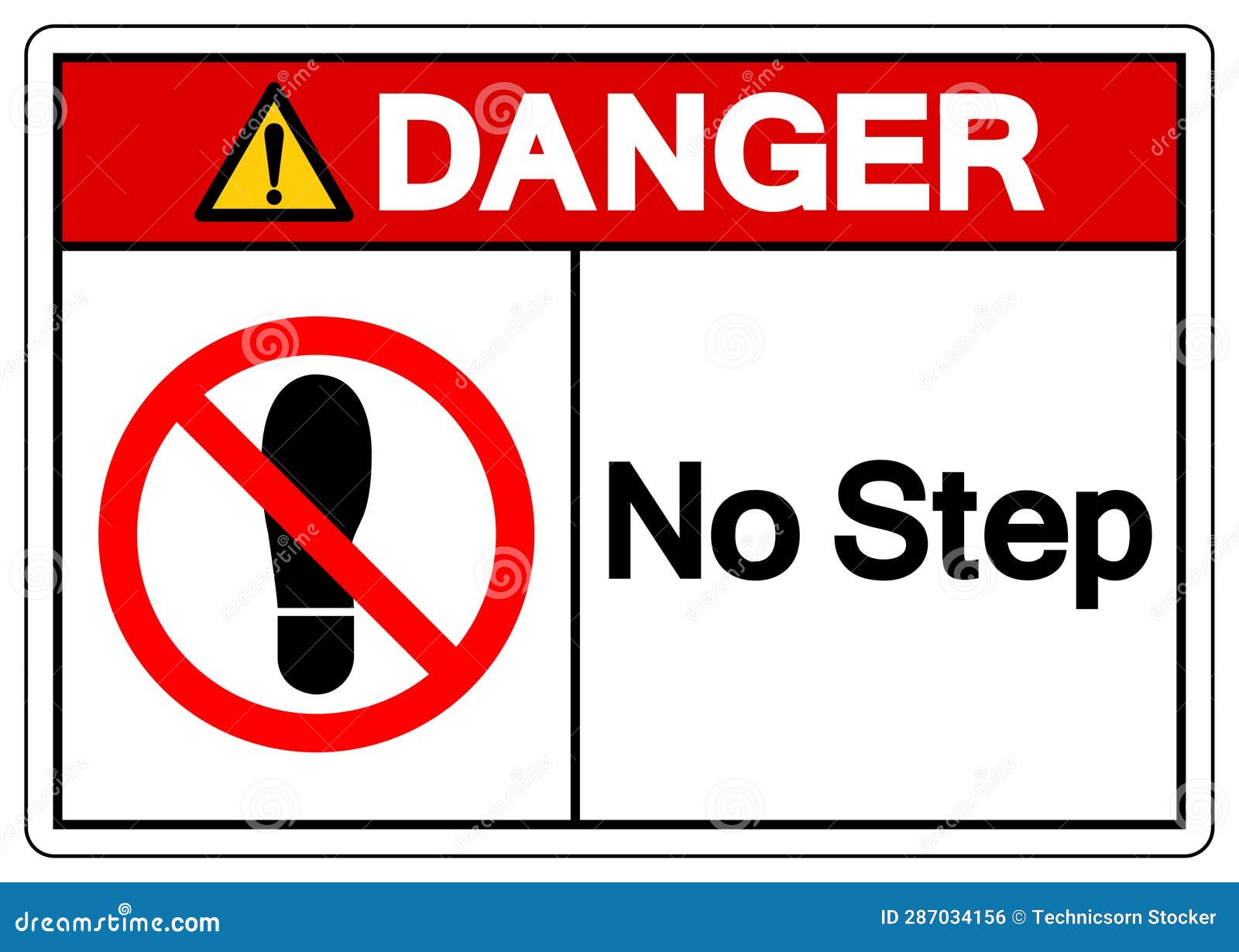 Danger No Step Symbol Sign, Vector Illustration, Isolate on White ...