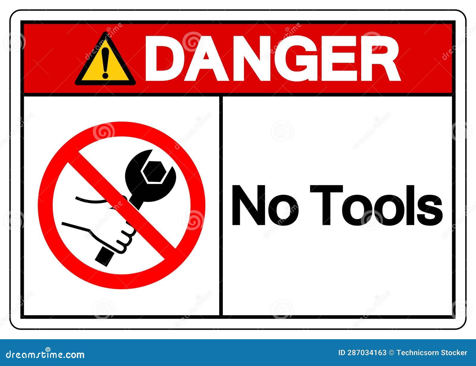 Danger No Tools Symbol Sign, Vector Illustration, Isolate on White ...