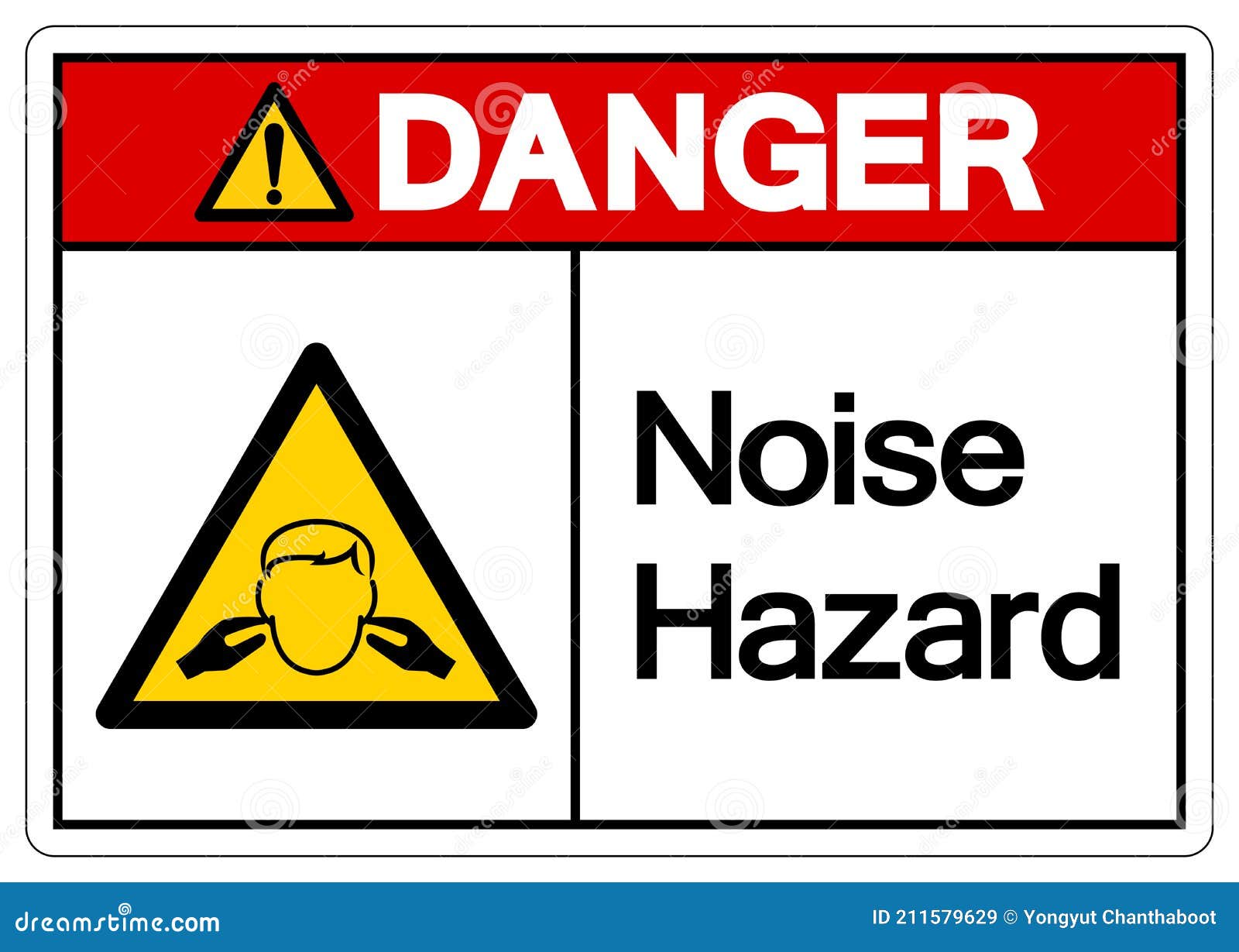 Danger Noise Hazard Symbol Sign, Vector Illustration, Isolate on White ...