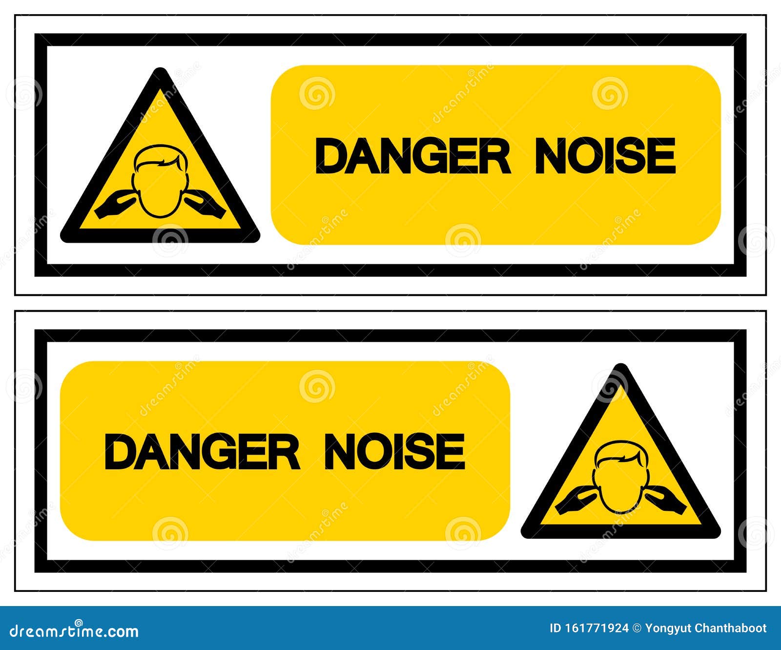 Danger Noise Symbol, Vector Illustration, Isolate on White Background ...