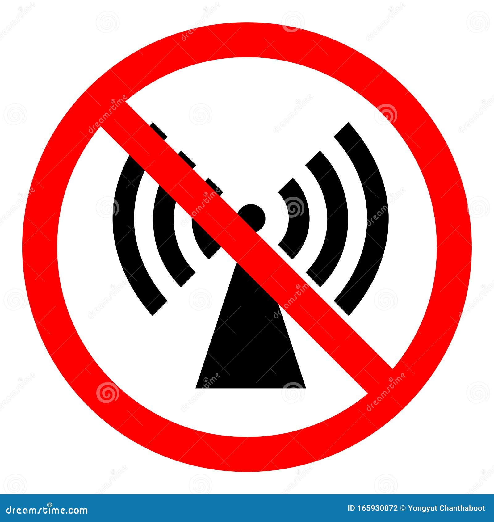 Danger Non-Ionizing Radiation Symbol, Vector Illustration, Isolate on ...