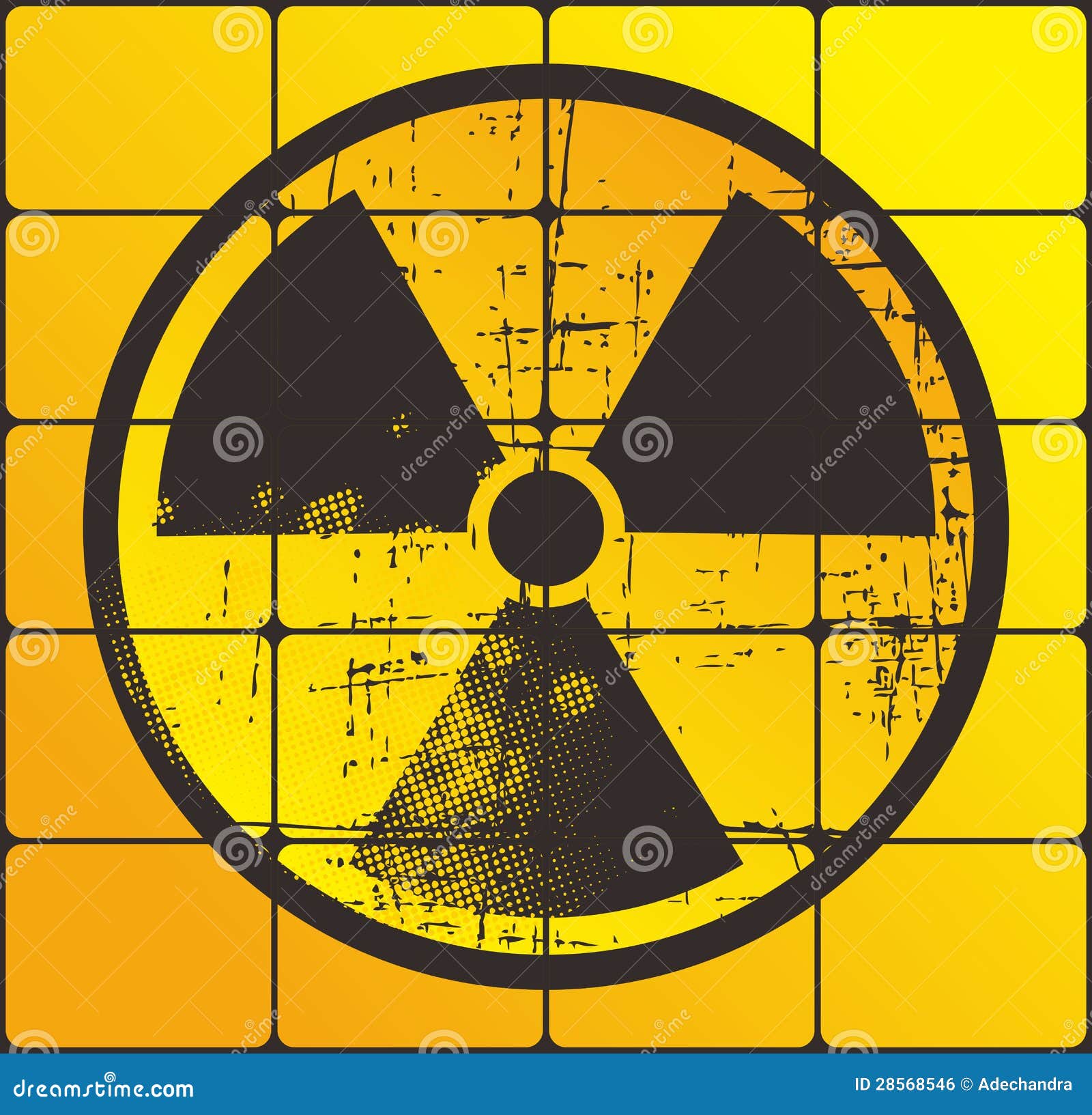 Danger nuclear yellow stock vector. Illustration of atom - 28568546
