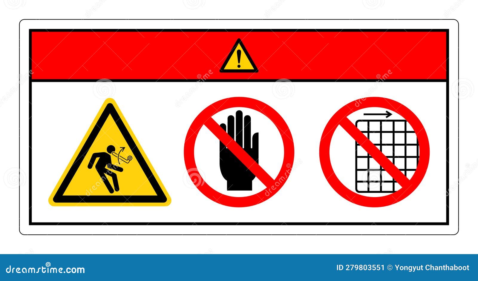 Danger Object Bumps of Face Hazard Do Not Touch and Do Not Remove Guard ...