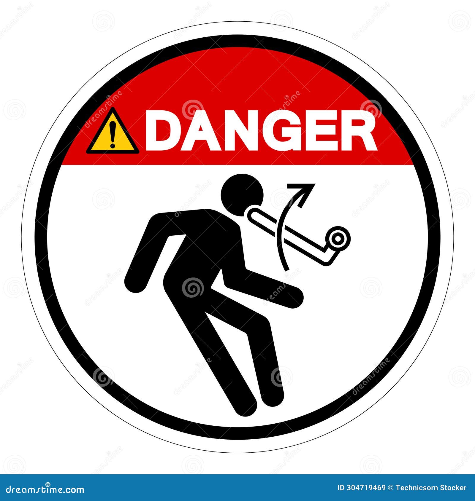 Danger Object Bumps of Face Hazard Symbol Sign, Vector Illustration ...