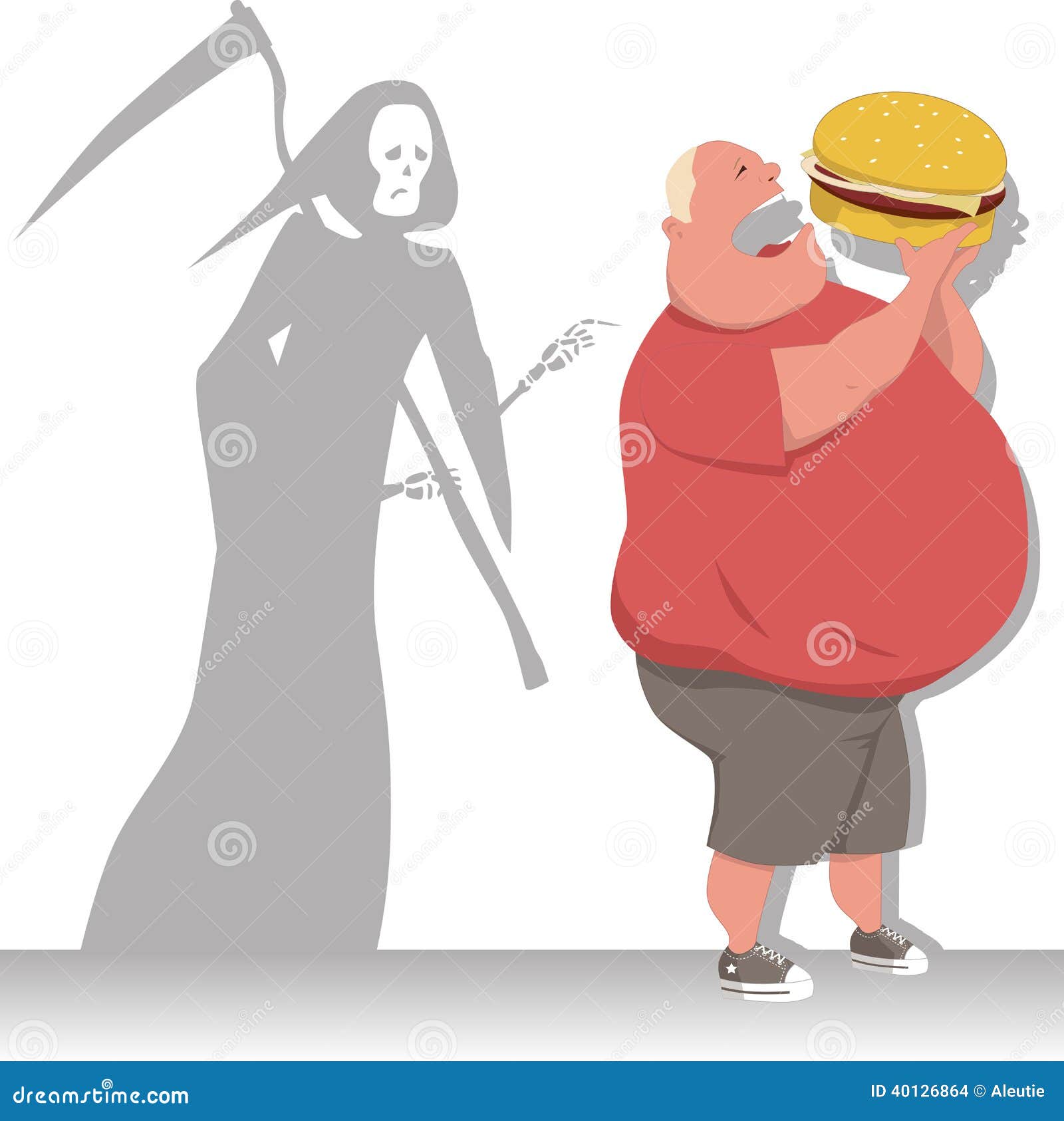 Danger of overeating stock vector. Illustration of risk - 40126864