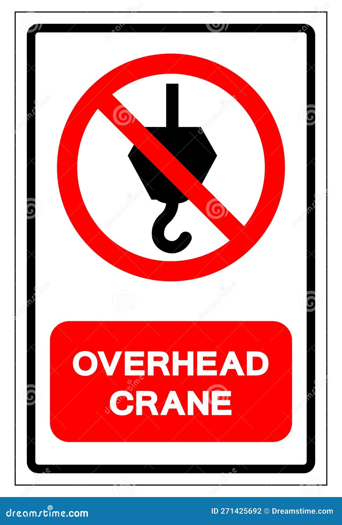 Danger Overhead Crane Symbol Sign, Vector Illustration, Isolate on ...