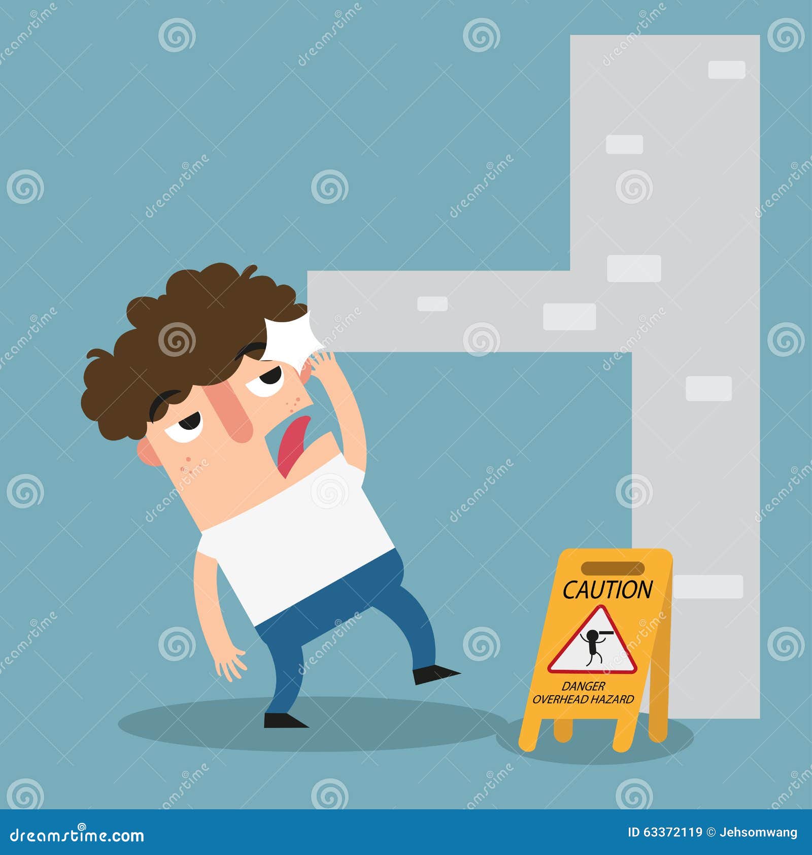 Danger Overhead Hazard Caution Sign Stock Vector - Illustration of ...