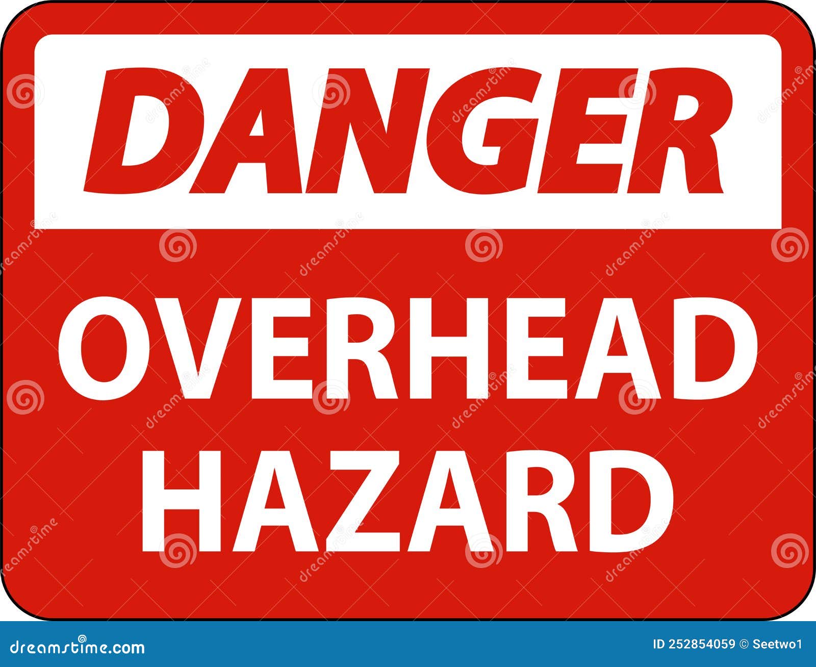 Danger Overhead Hazard Symbol, Vector Illustration, Isolate On White ...