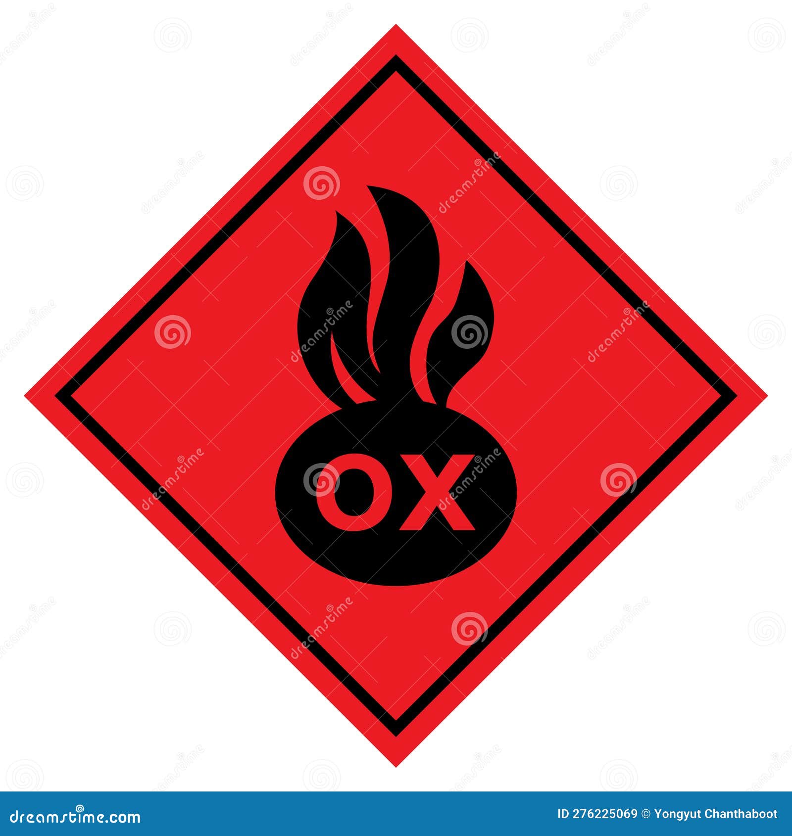 Danger Oxidizing Materials Sign ,Vector Illustration, Isolate on White ...