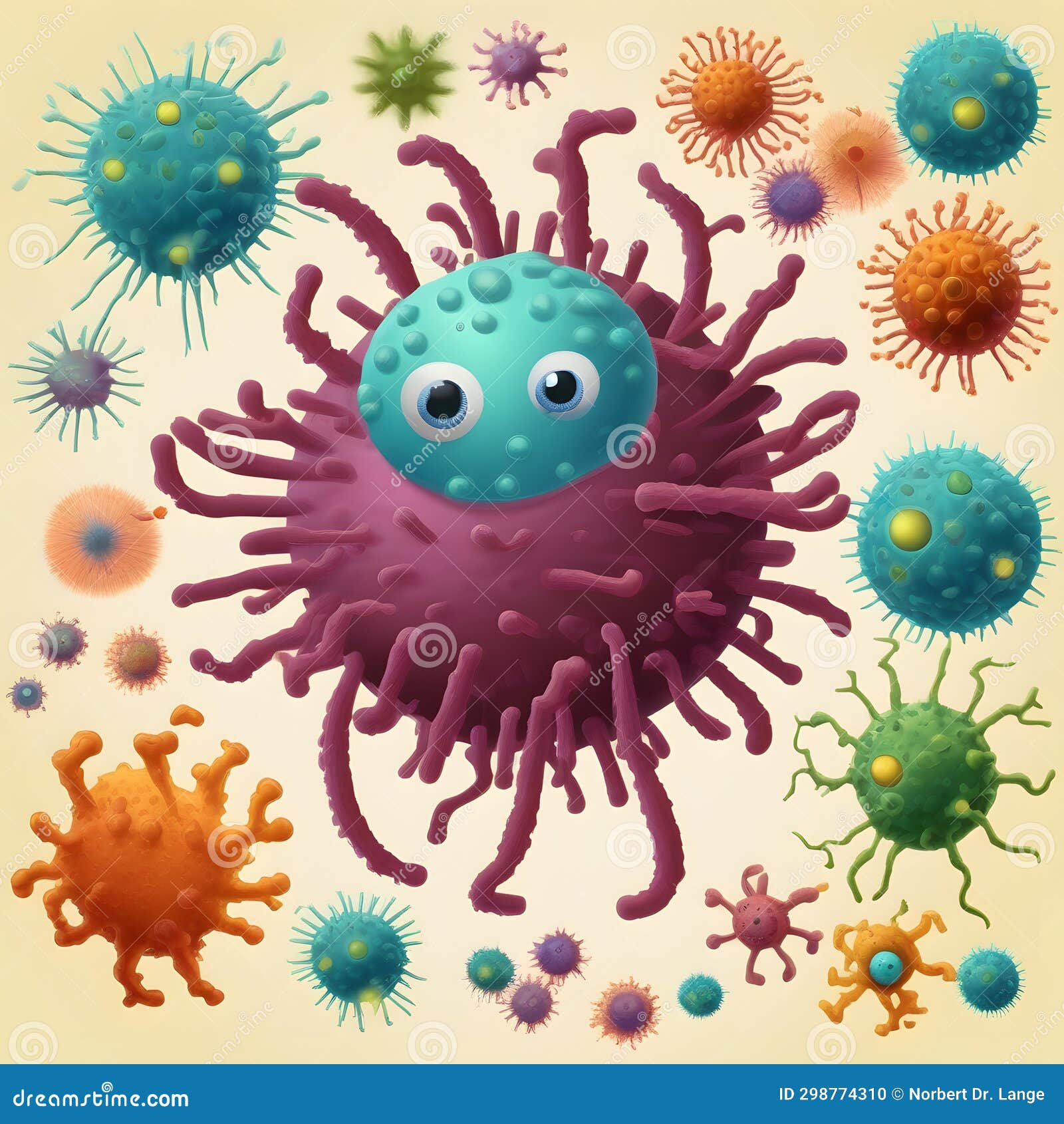 Danger Pathogens, AI-generatet Stock Illustration - Illustration of ...