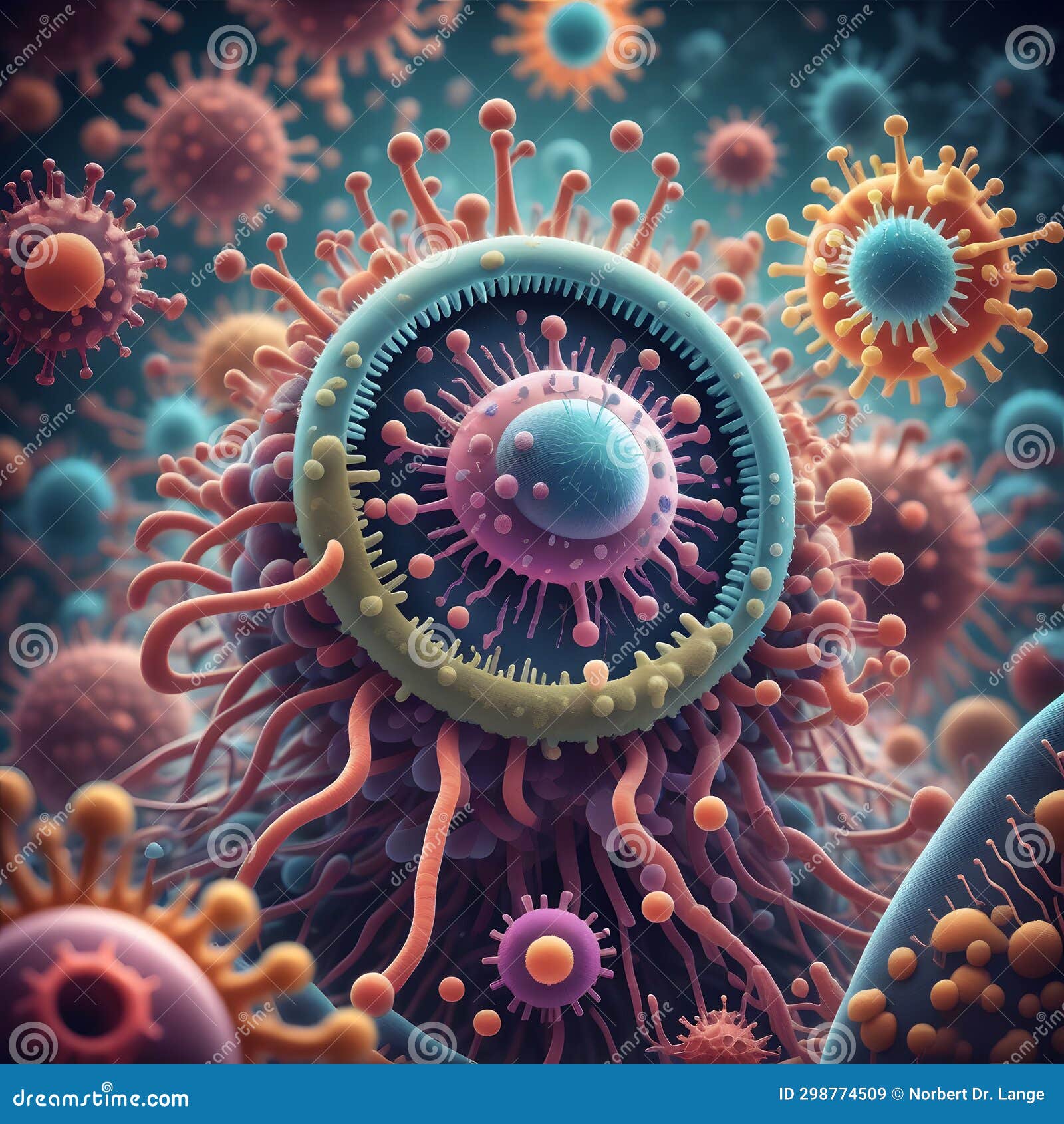 Danger Pathogens, AI-generatet Stock Illustration - Illustration of ...