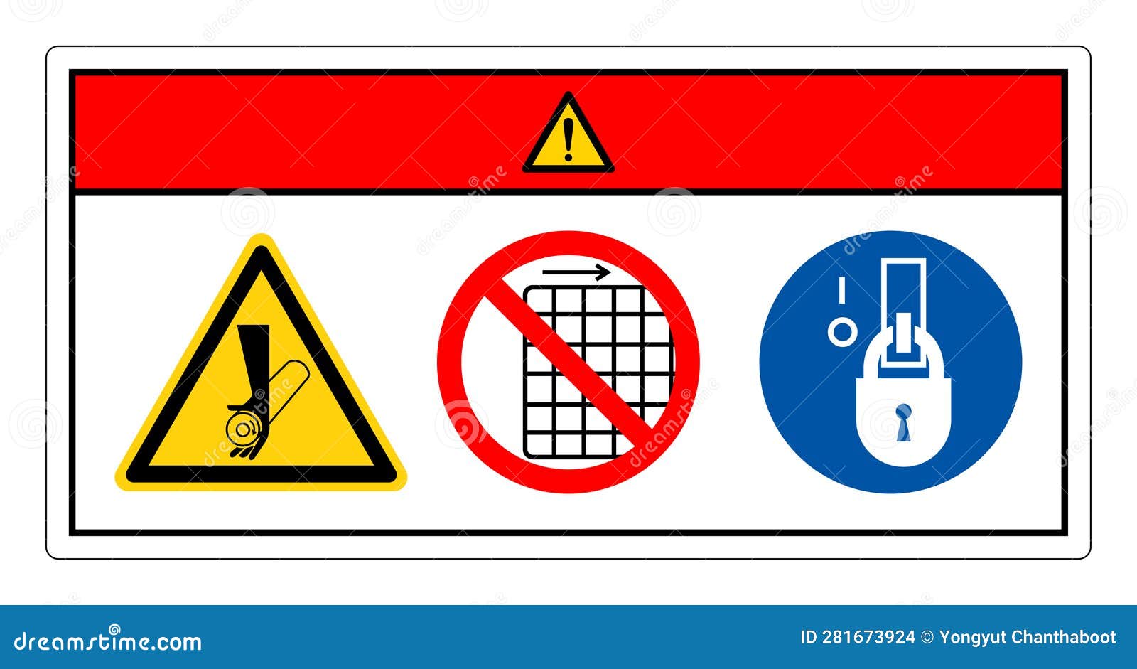 Danger Pinch Point Do Not Remove Guard Symbol Sign, Vector Illustration ...