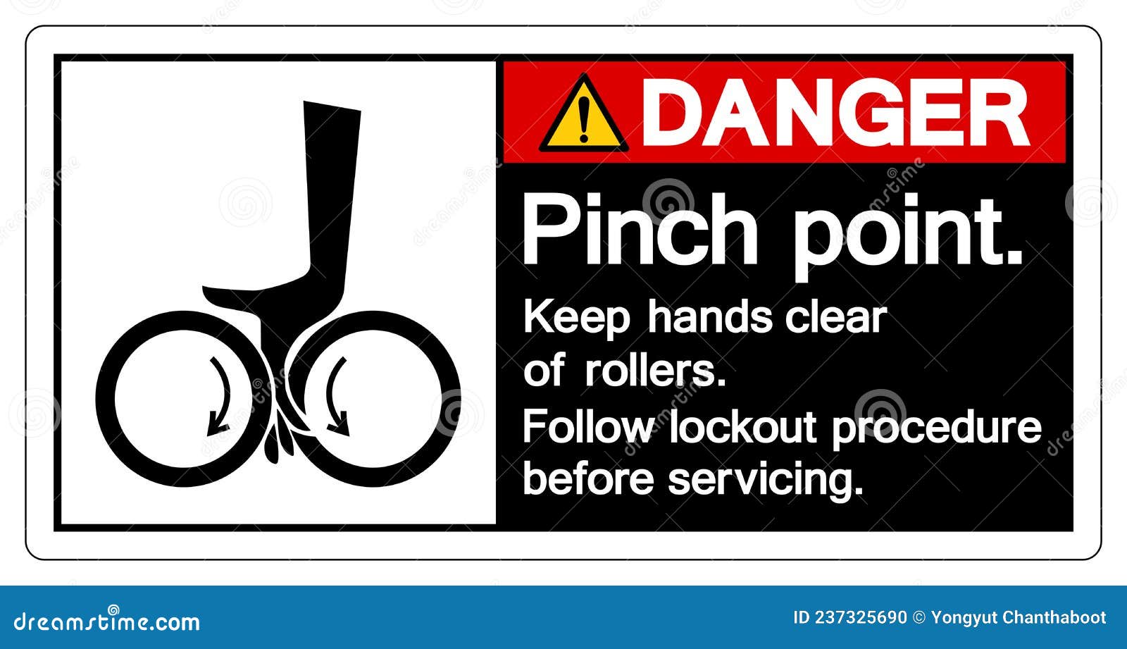 Danger Follow Lockout/Tag Out Procedures Symbol Sign ,Vector ...