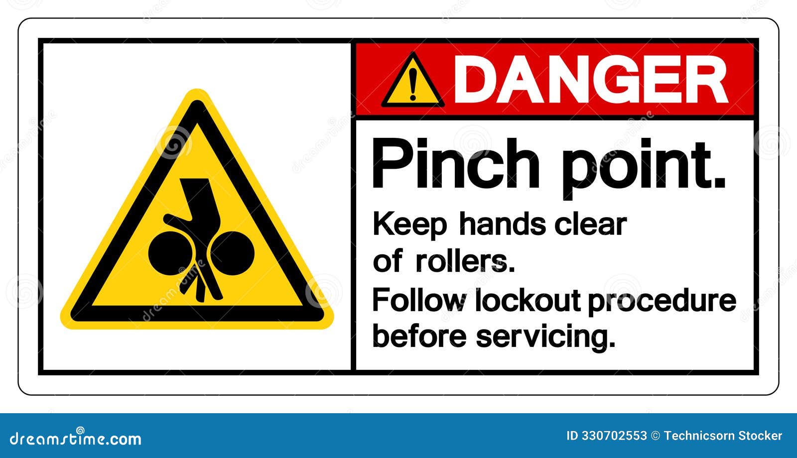 Danger Pinch Point Hand Crush Symbol Sign, Vector Illustration, Isolate ...