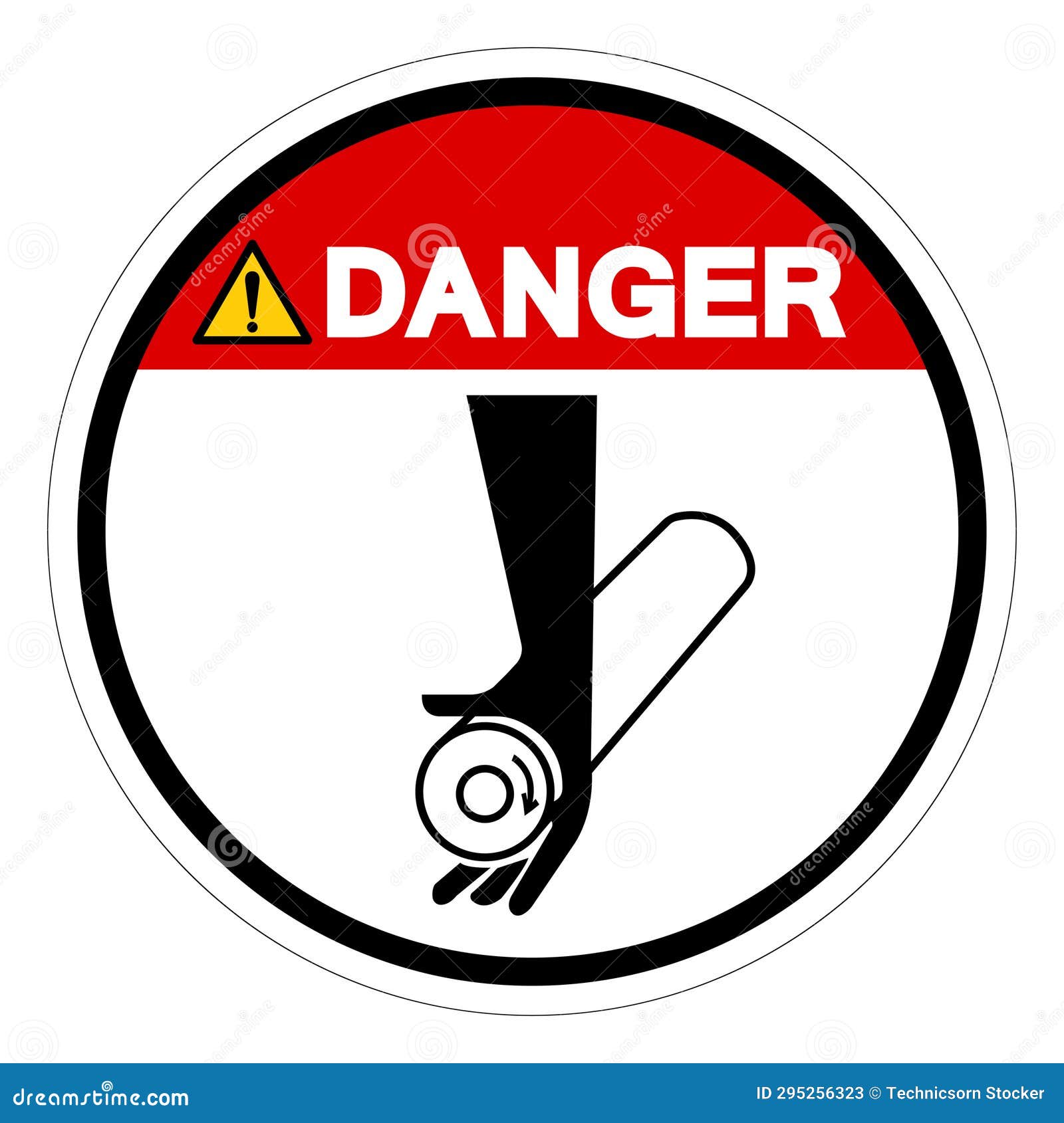 Danger Pinch Point Hand Crush Symbol Sign, Vector Illustration, Isolate ...