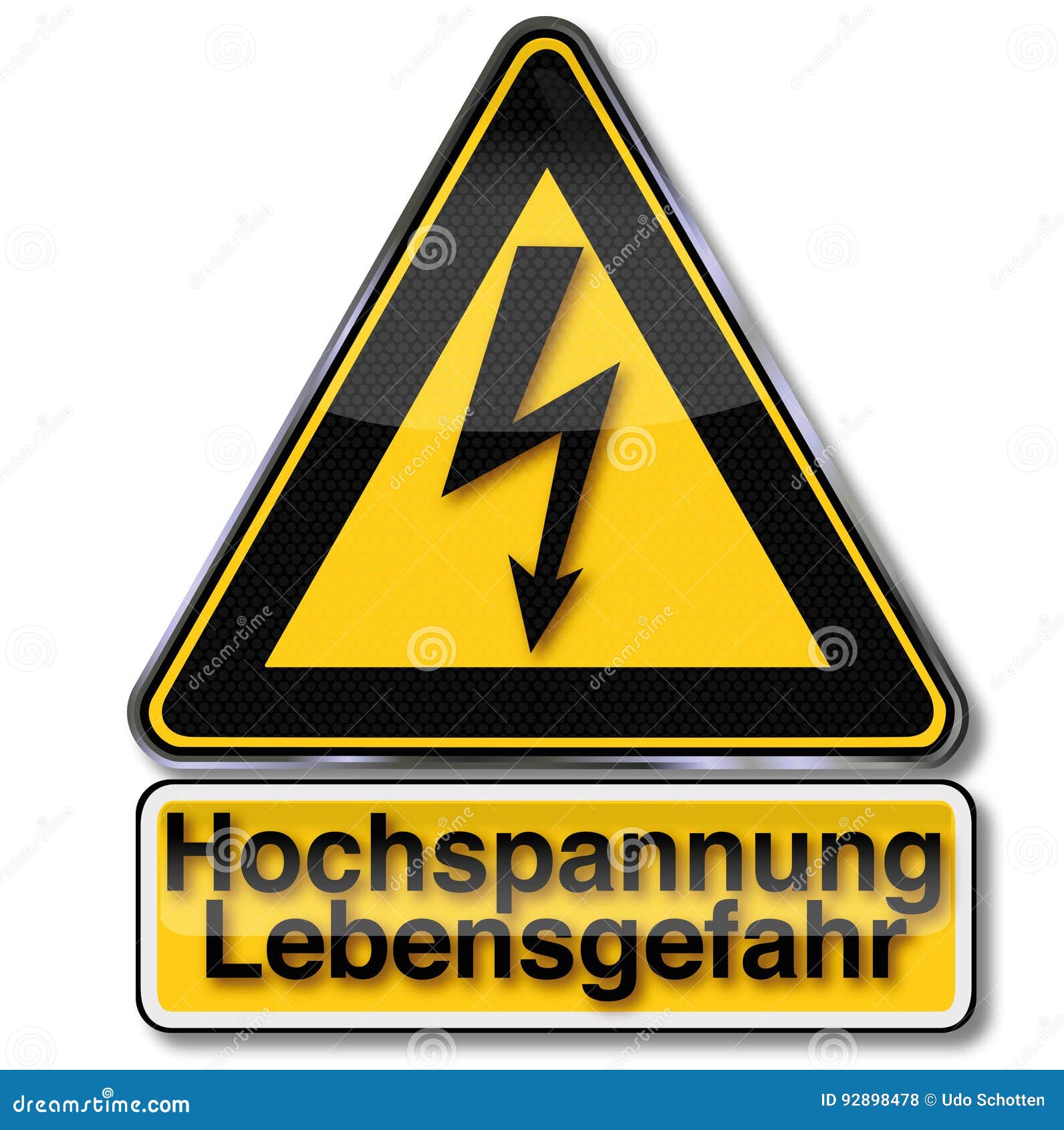 Danger power and flash stock vector. Illustration of attention - 92898478