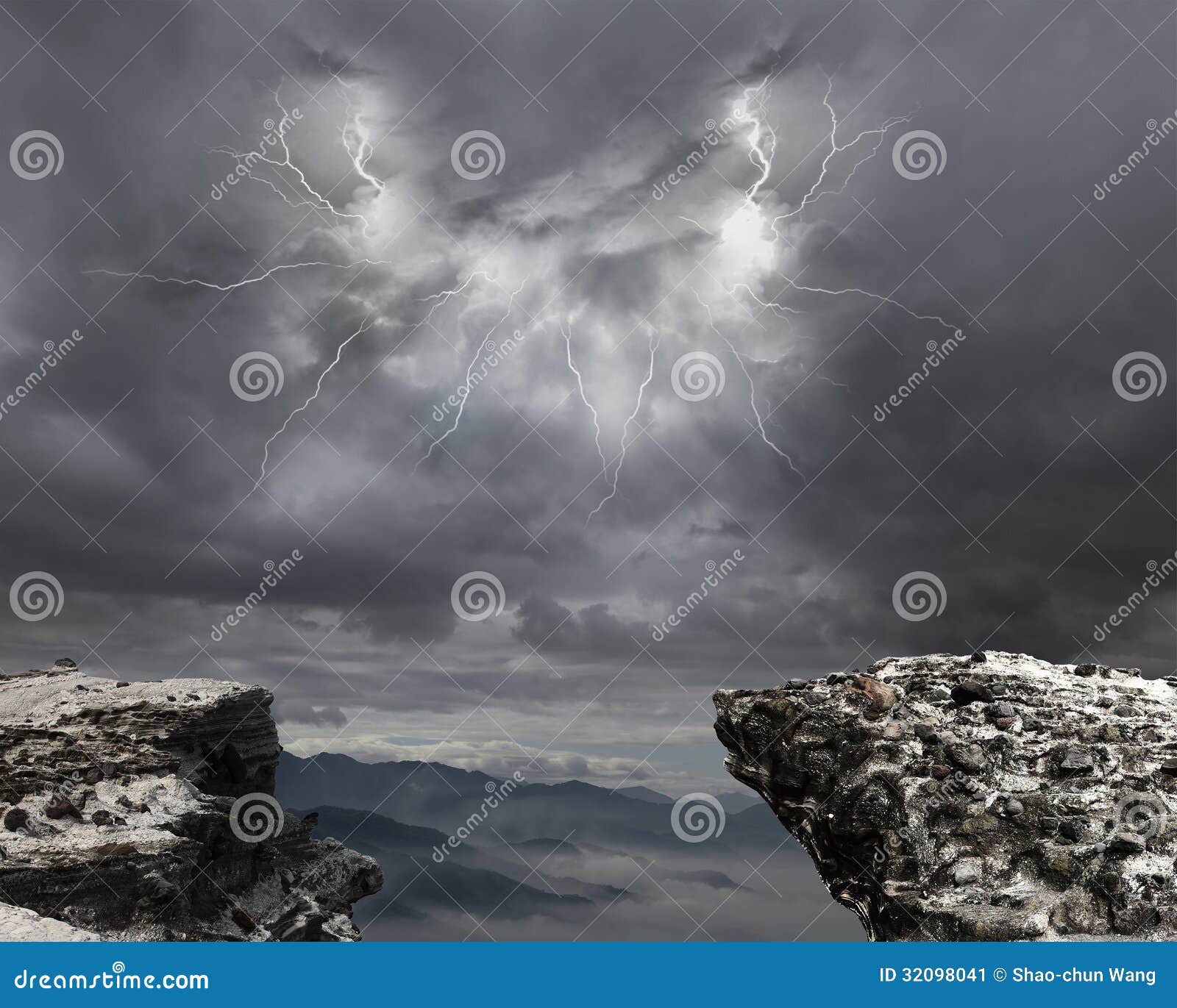 Danger precipice stock image. Image of peak, cliff, high - 32098041