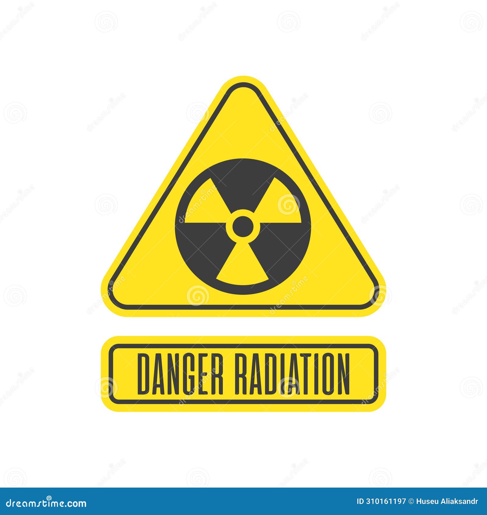 Danger radiation sign stock vector. Illustration of pollution - 310161197
