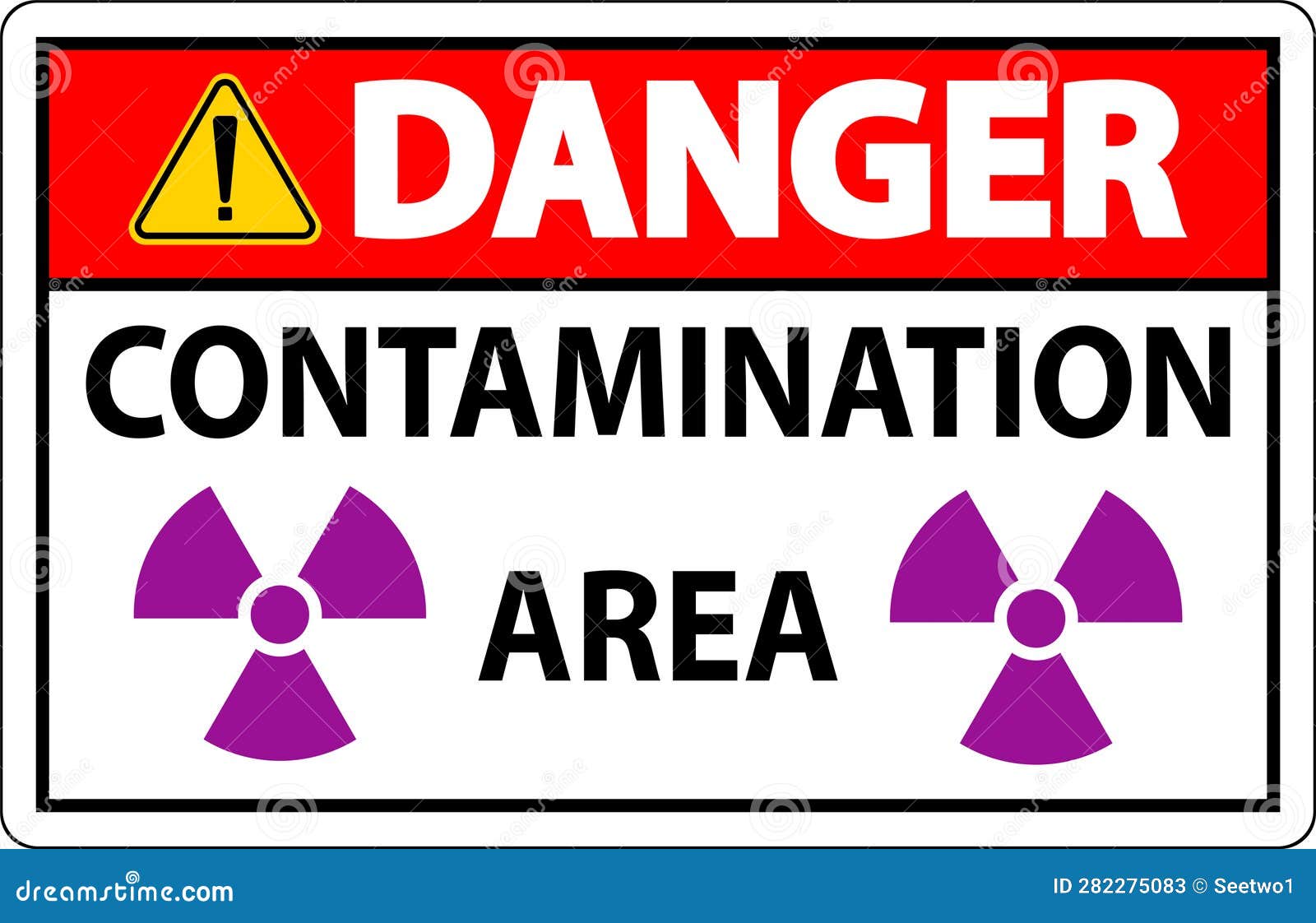 Danger Radioactive Materials Sign Caution Contamination Area Stock ...