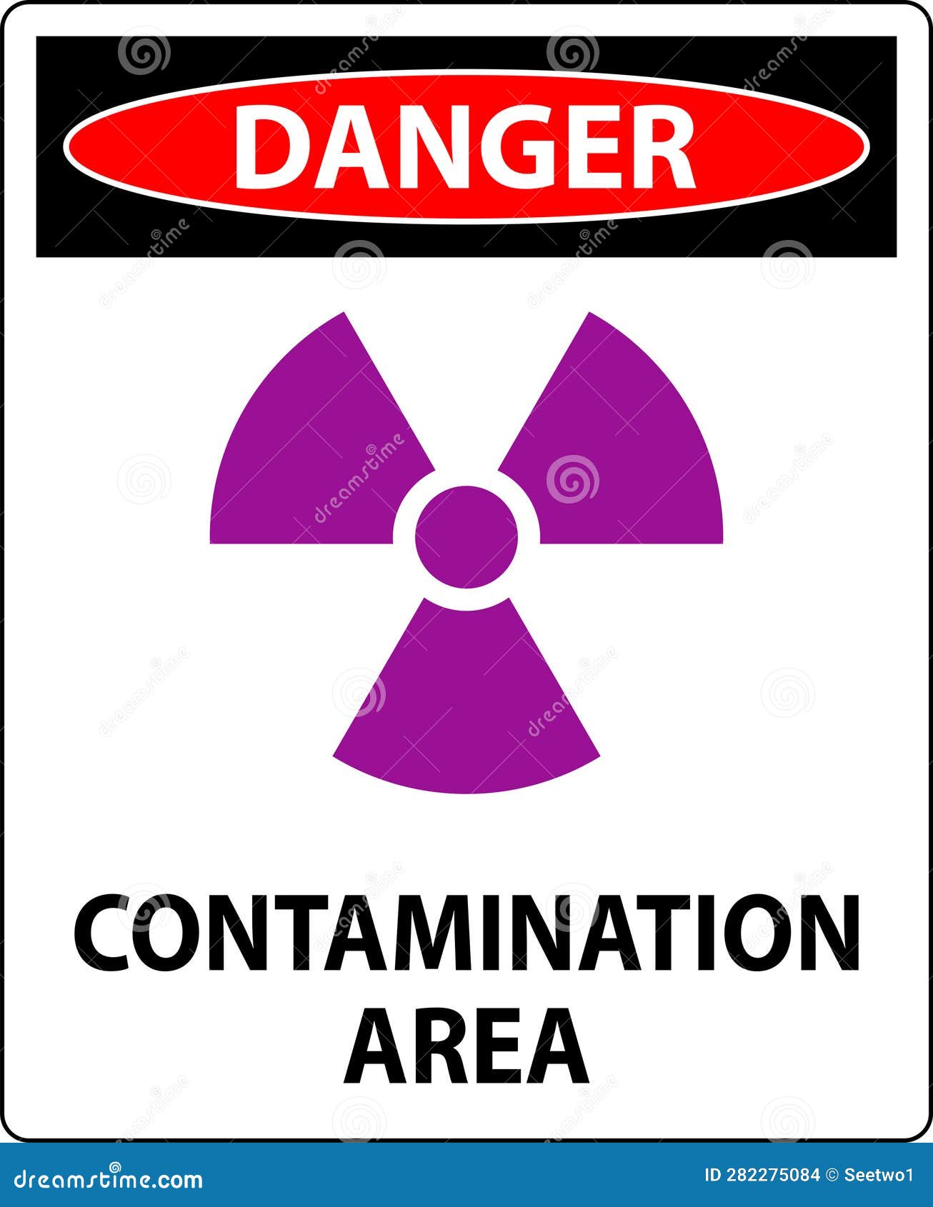 Danger Radioactive Materials Sign Caution Contamination Area Stock ...