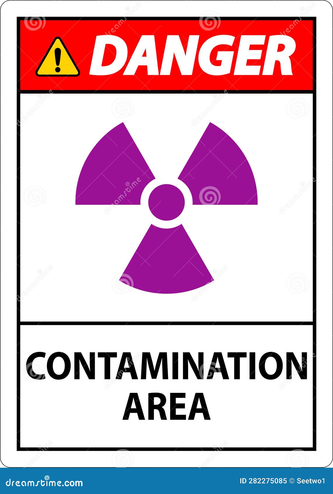 Danger Radioactive Materials Sign Caution Contamination Area Stock ...