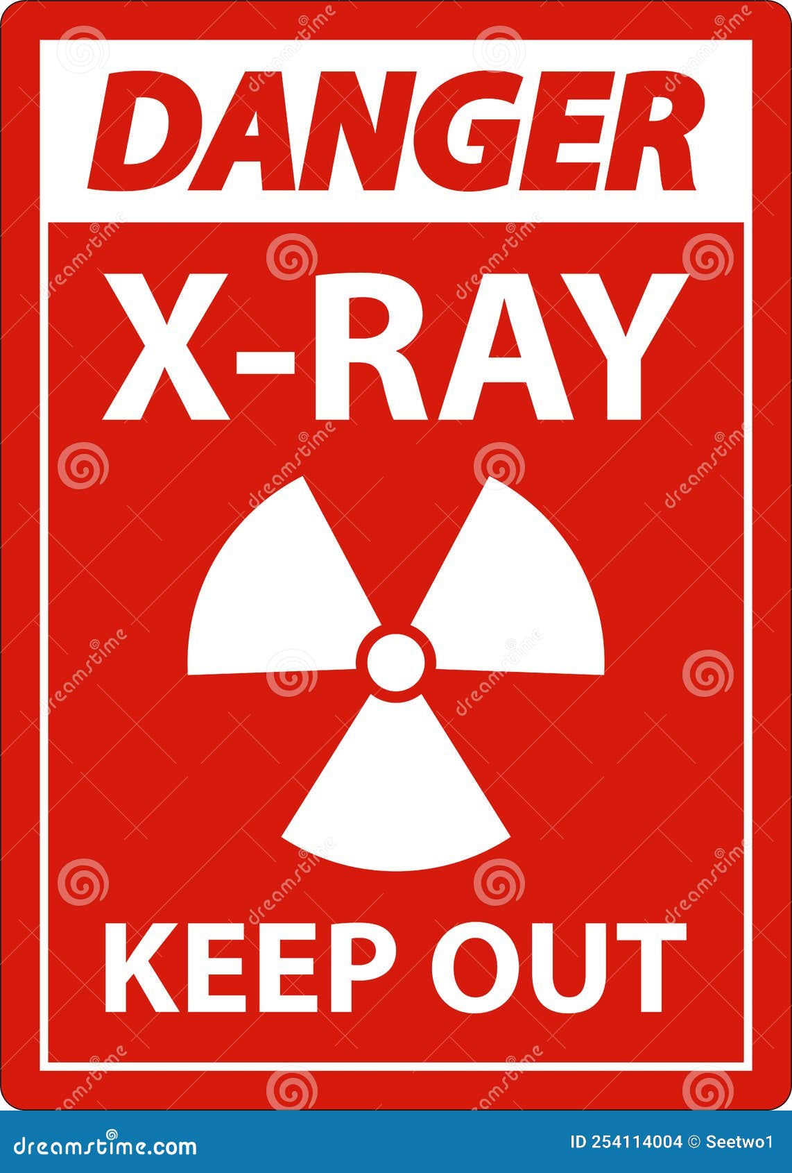 Danger X-Ray Keep Out Sign on White Background Stock Vector ...