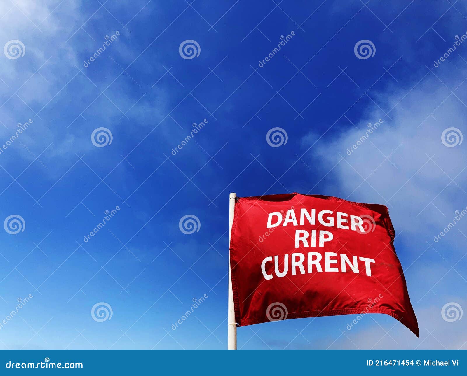 Danger Rip Current Red Flag Indicates Dangerous Rip Current Activity ...