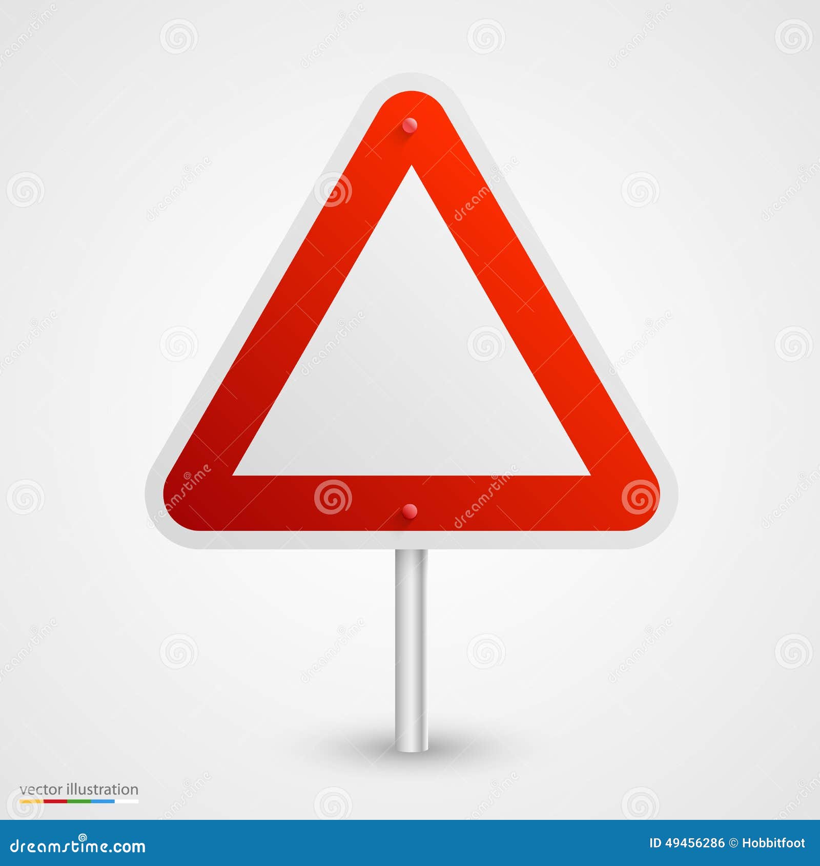 Danger road sign stock vector. Illustration of precaution - 49456286