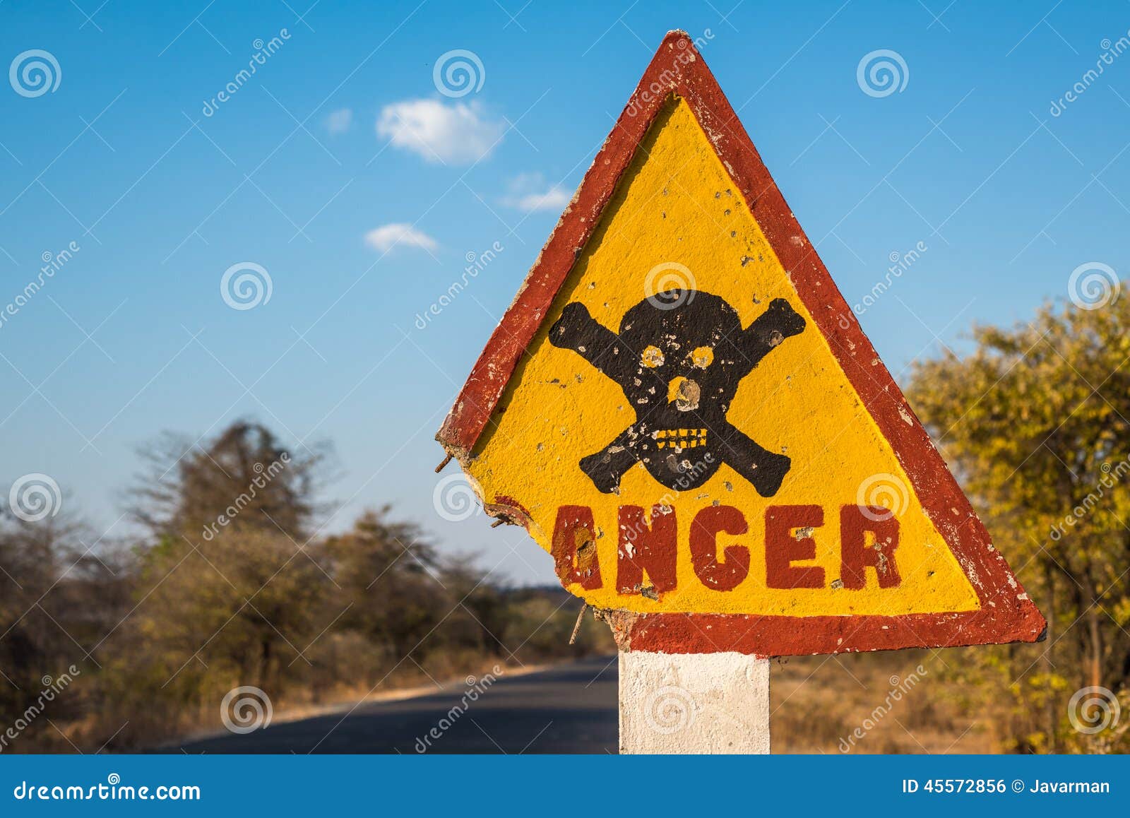 Danger In The Road. Tractor With Grass On The Street, View From Royalty ...