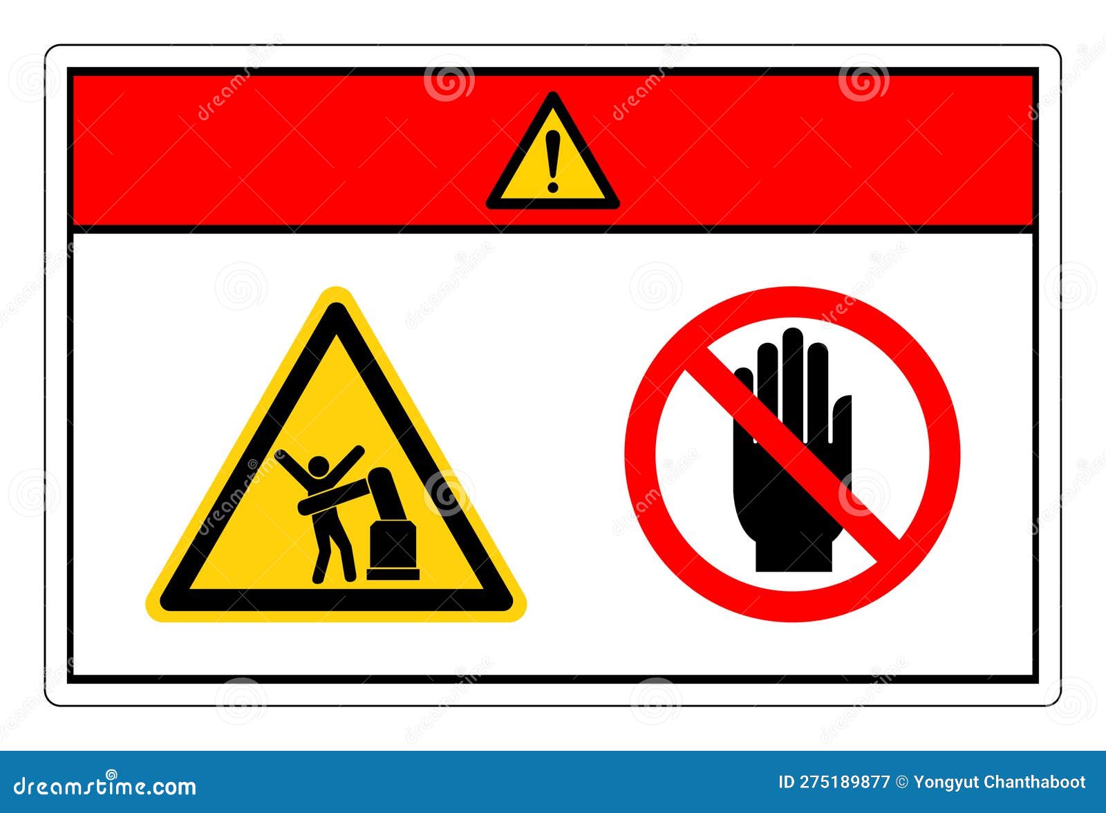Danger Robot Do Not Touch Symbol Sign, Vector Illustration, Isolate on ...