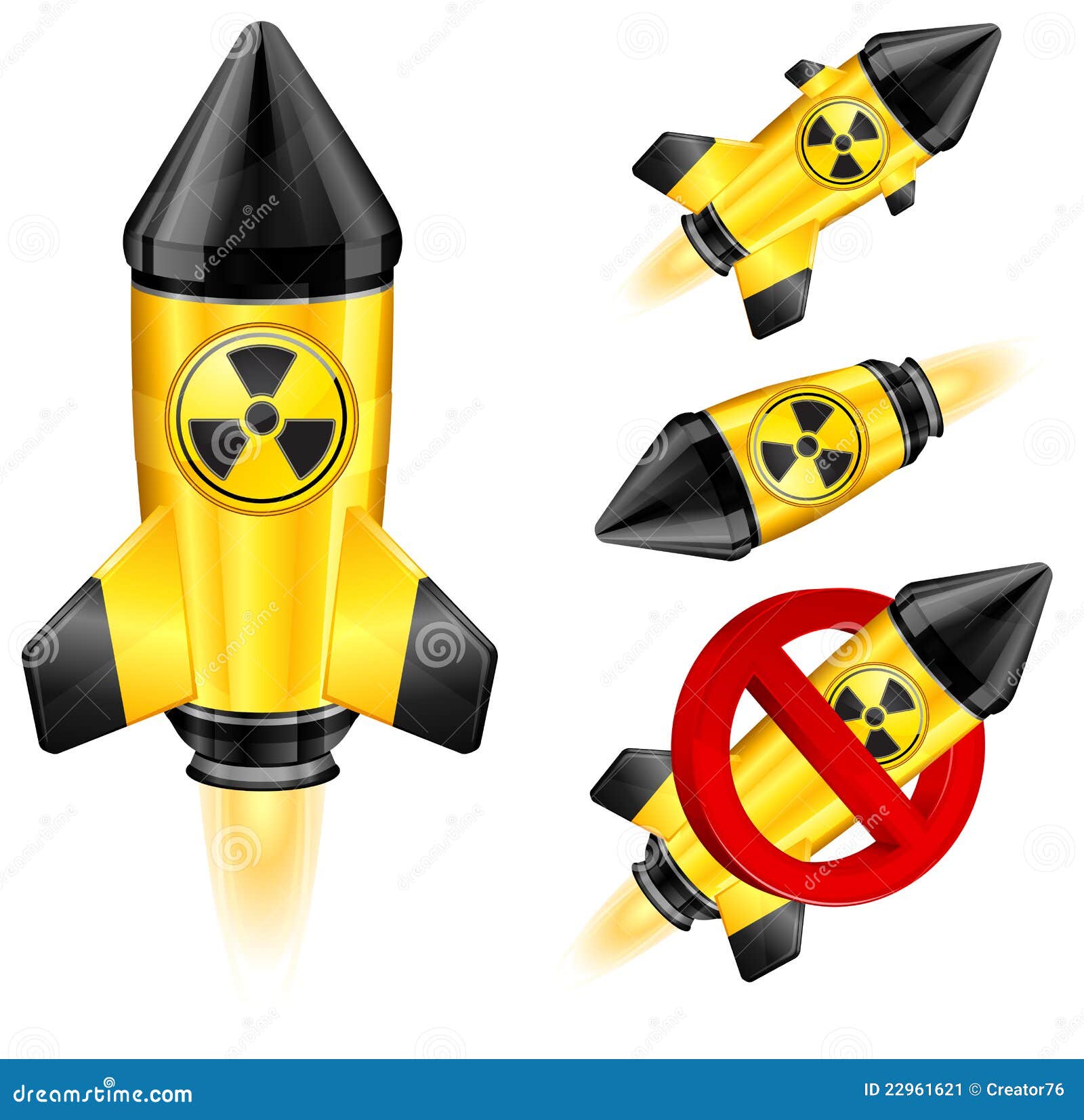 Danger rocket stock vector. Illustration of science, rocket - 22961621