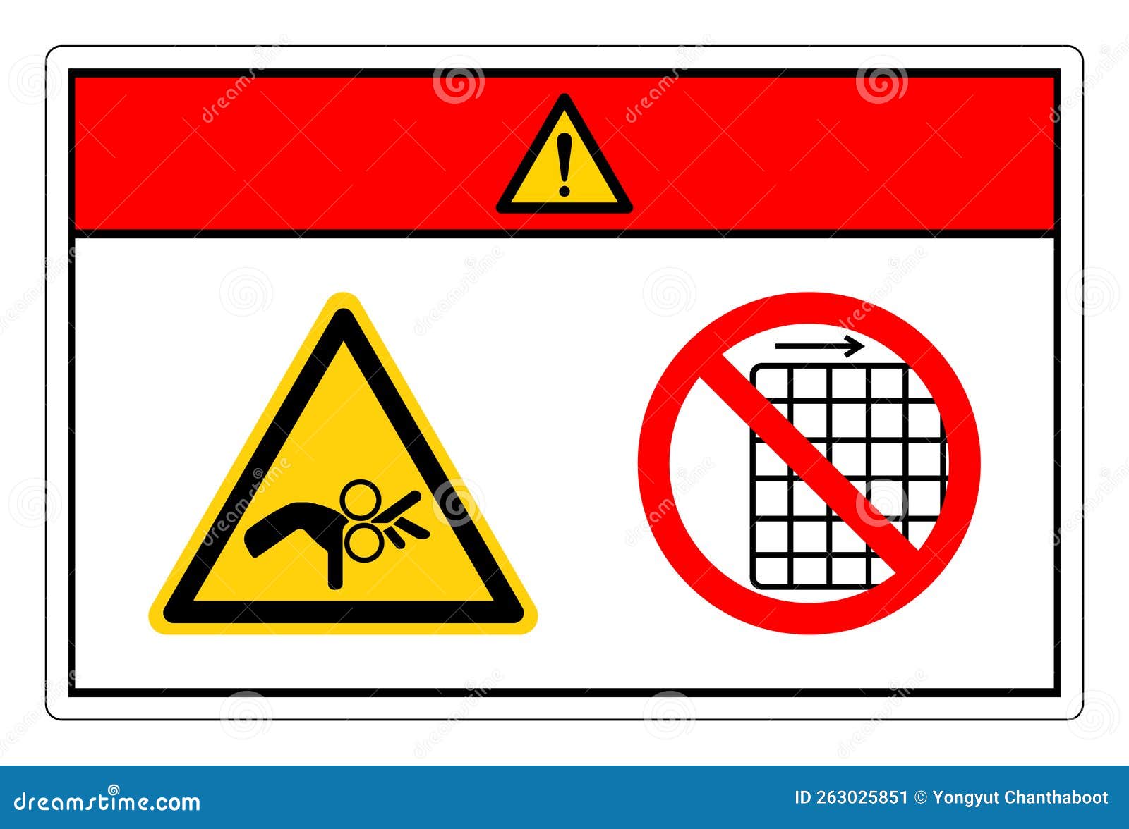 Danger Roller Do Not Remove Guard Symbol Sign, Vector Illustration ...