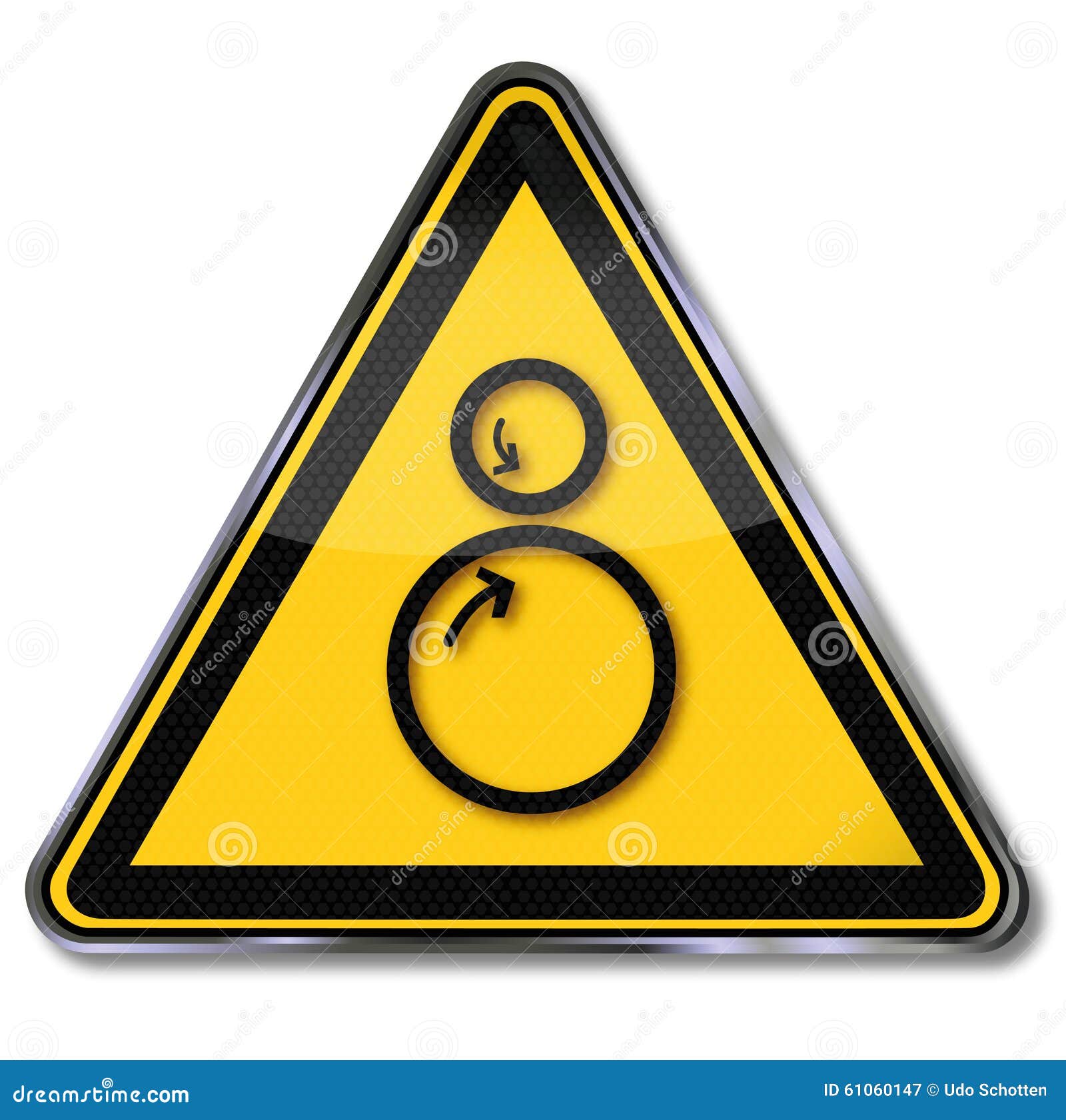 Danger Rollers, Pulling in and Crushing Stock Vector - Illustration of ...