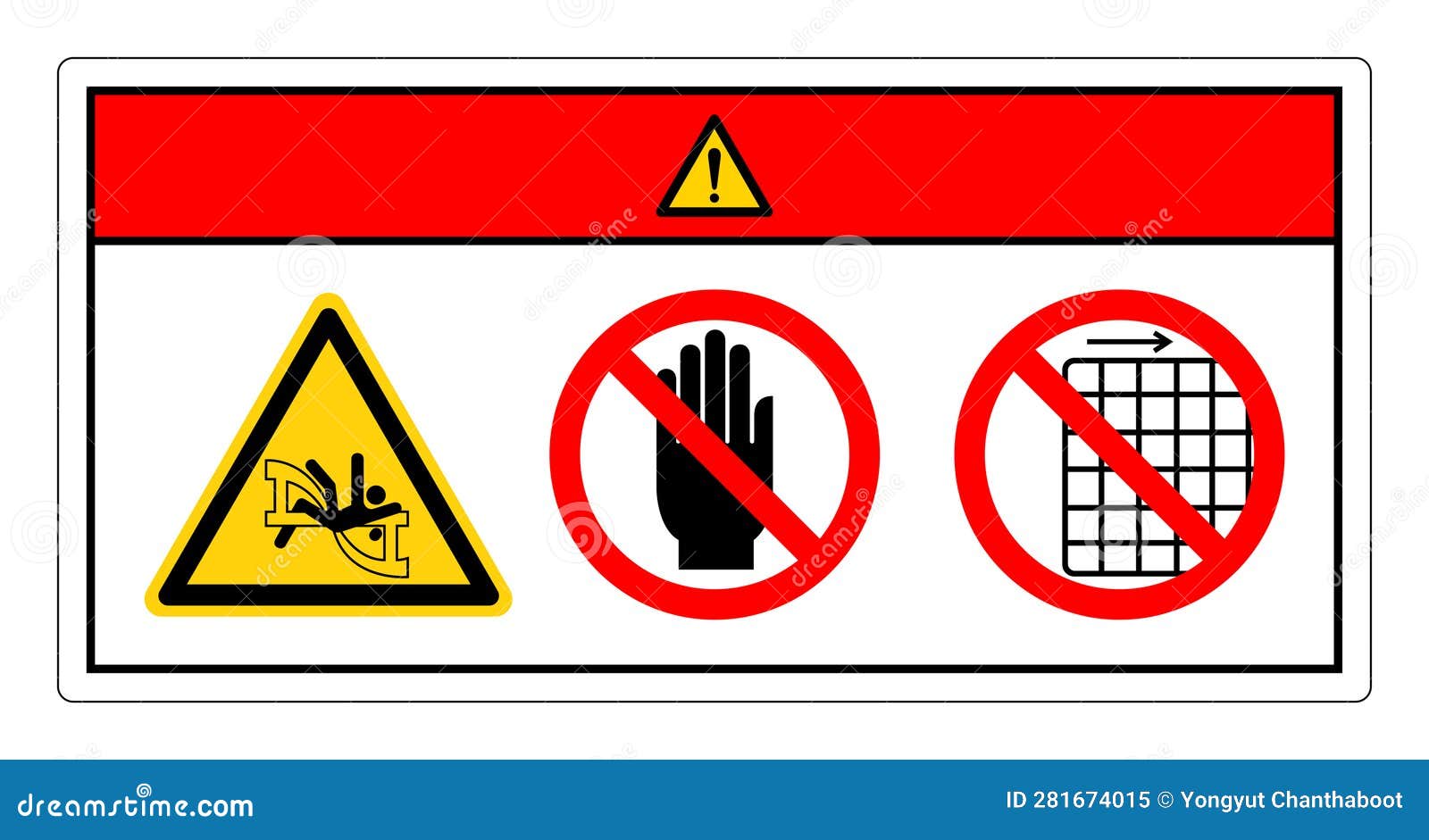 Danger Rotating Agitator Do Not Touch and Do Not Remove Guard Symbol ...