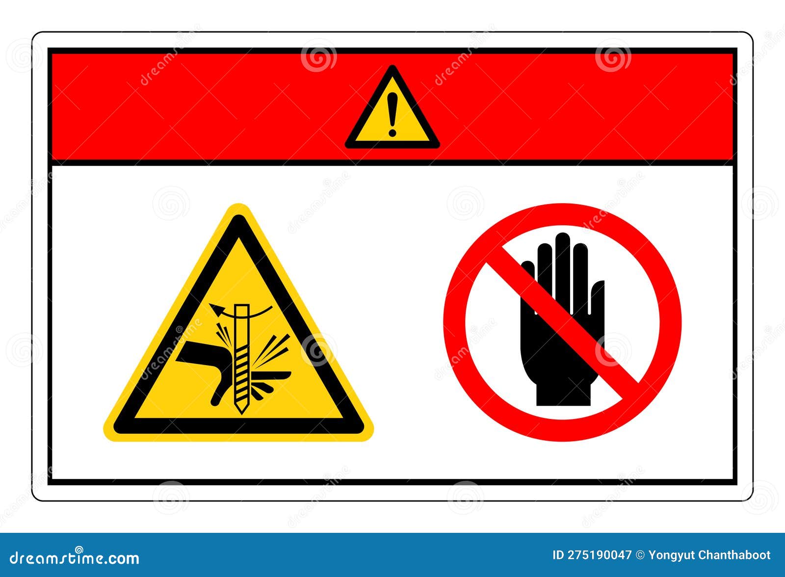 Danger Rotating Cutting Hazard Do Not Touch Symbol Sign, Vector ...