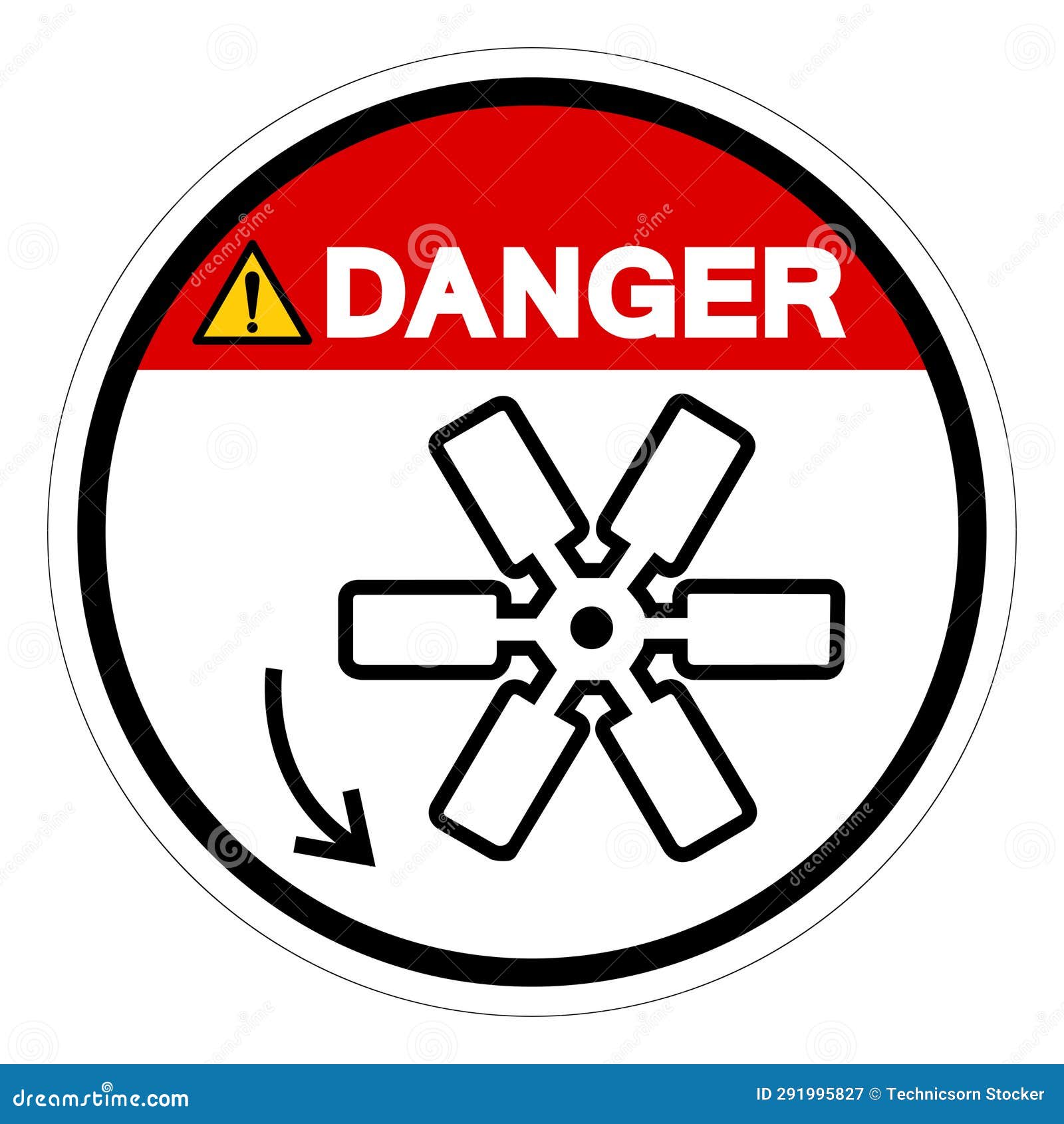 Danger Rotating Fan Blade Symbol Sign, Vector Illustration, Isolate on ...