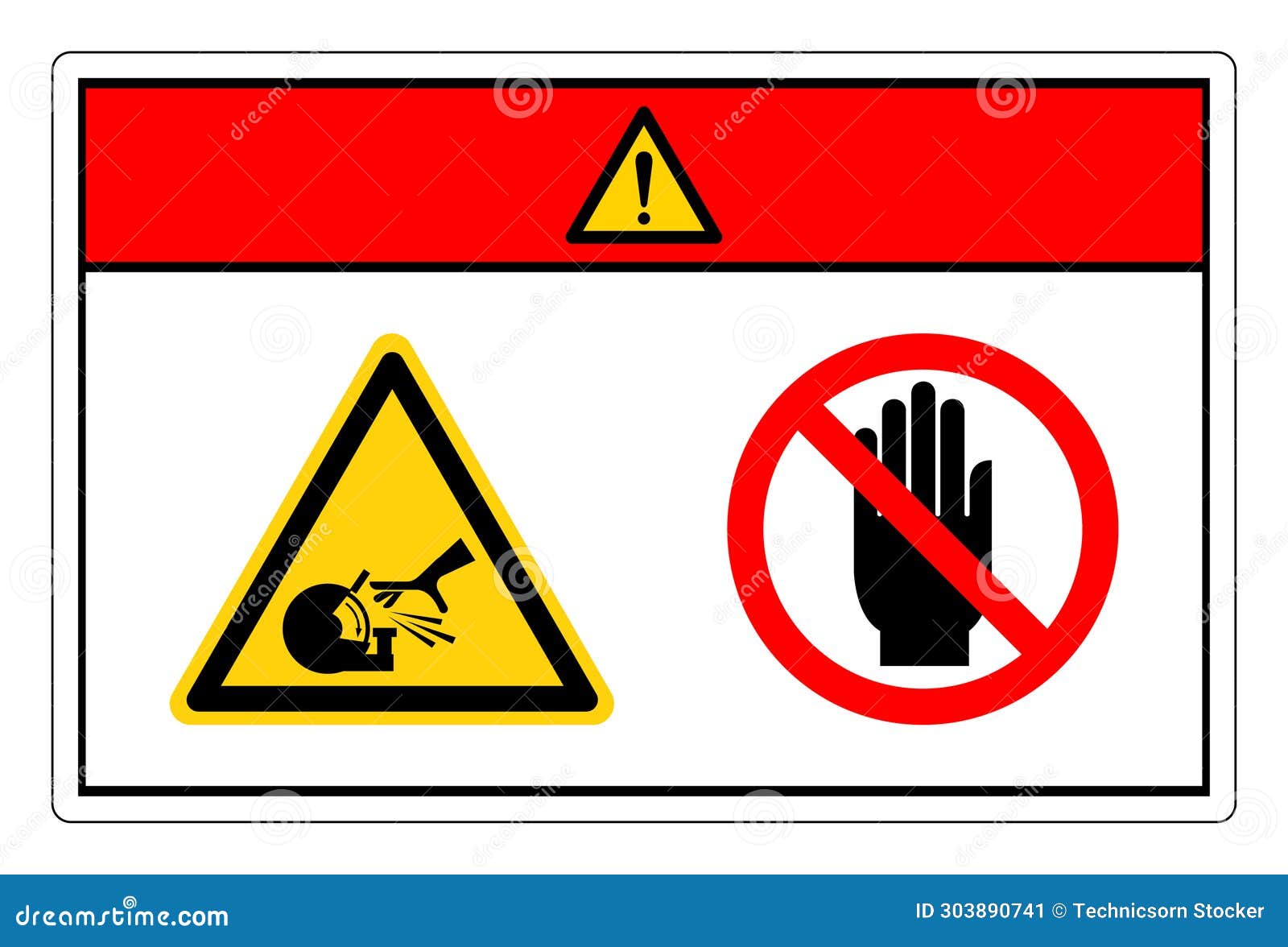 Danger Rotating Wheels Do Not Touch Symbol Sign, Vector Illustration ...