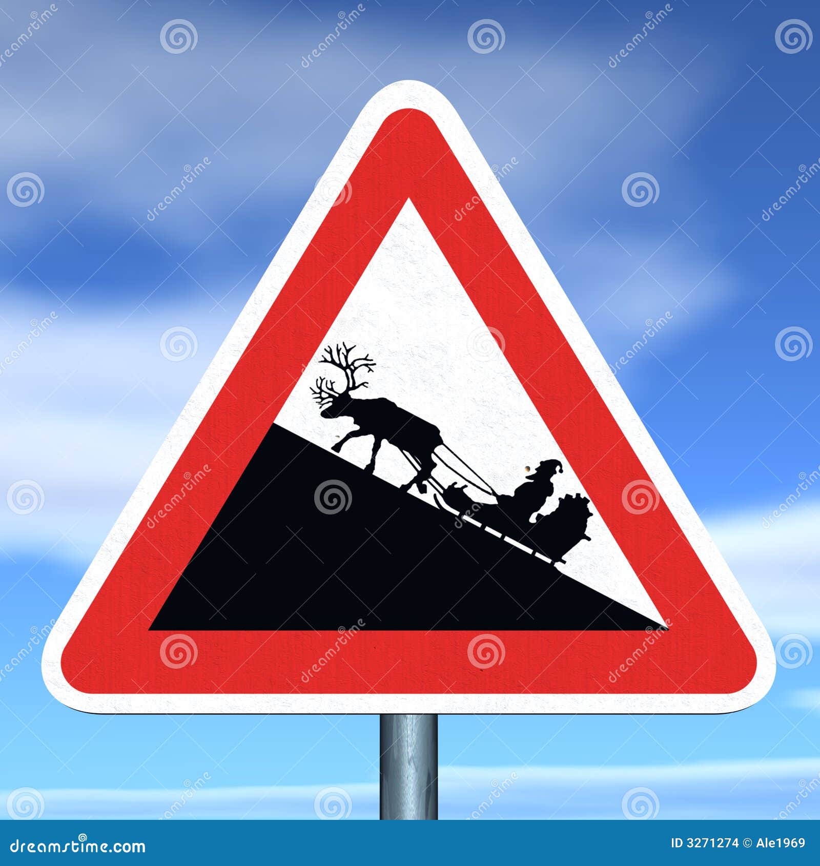 Danger: Santa Crossing stock illustration. Illustration of abstract ...
