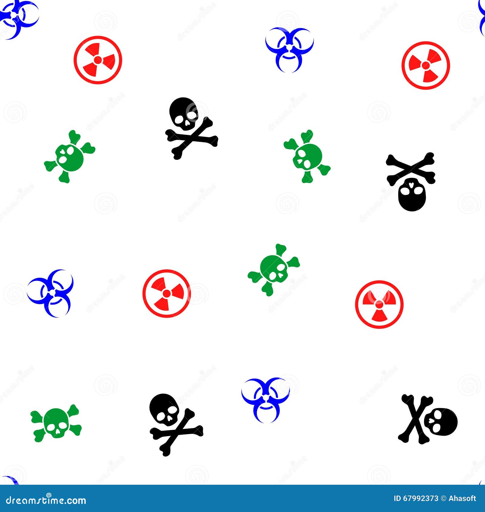 Danger Seamless Flat Vector Pattern Stock Vector - Illustration of ...