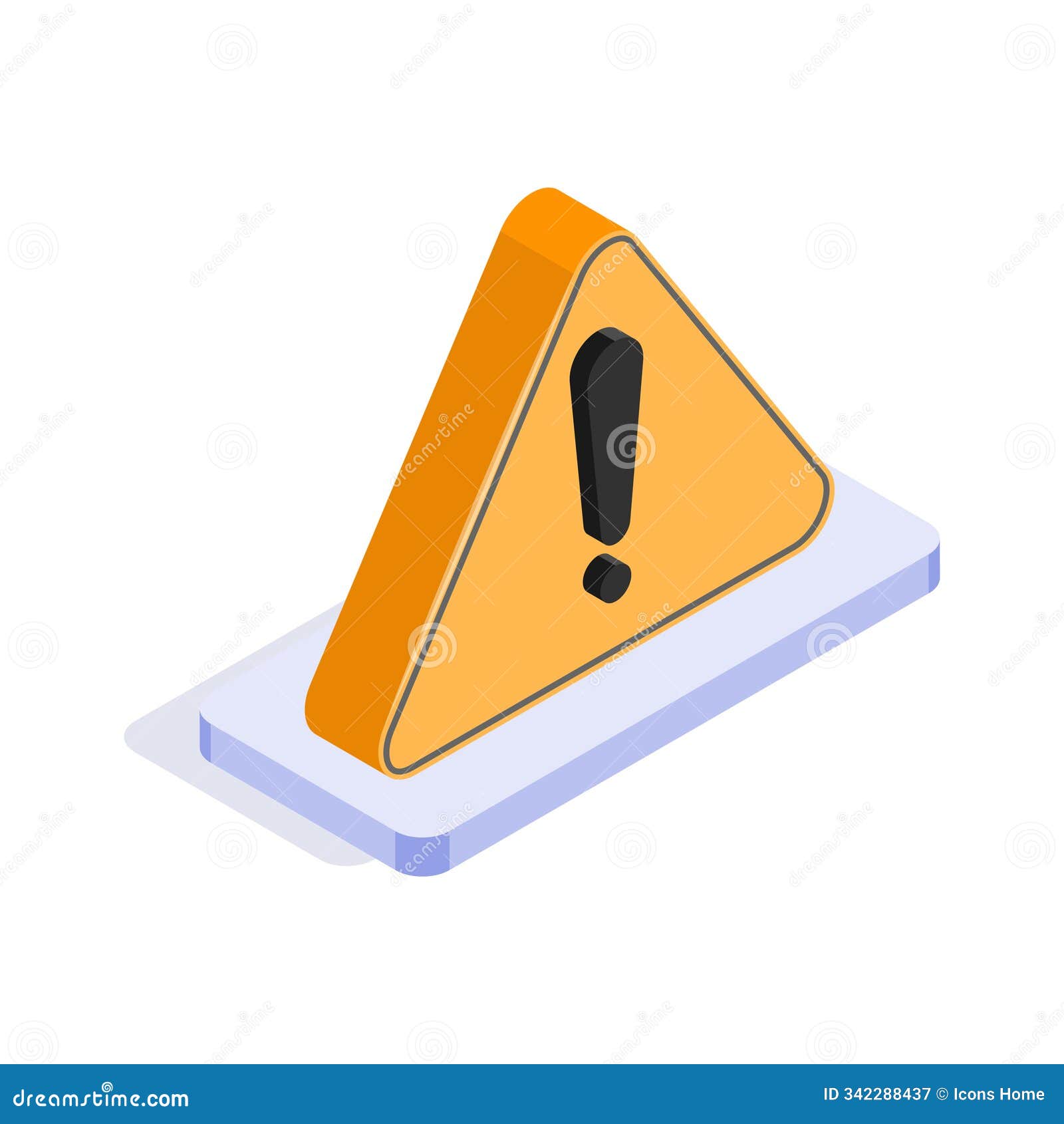 Danger, Security Risk, Threat, Warning Sign Isometric Vector Stock ...