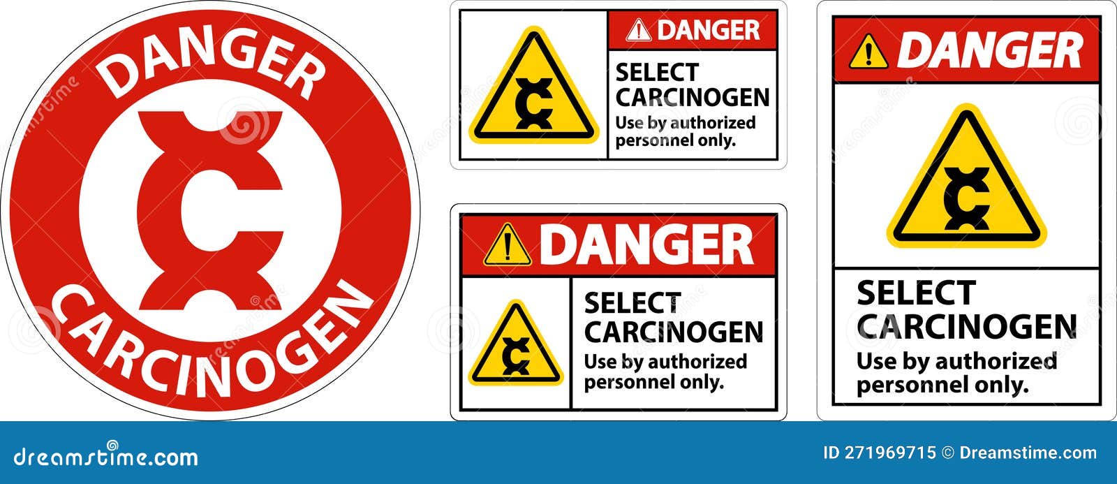 Danger Select Carcinogen Label on White Background Stock Vector ...