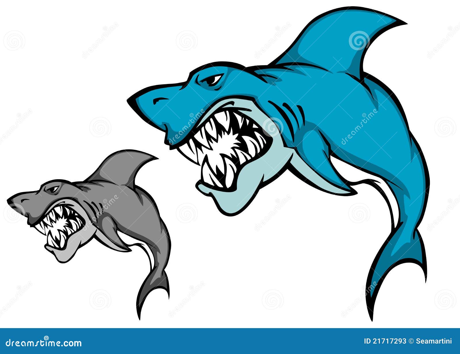 Cartoon Sharp Teeth Shark